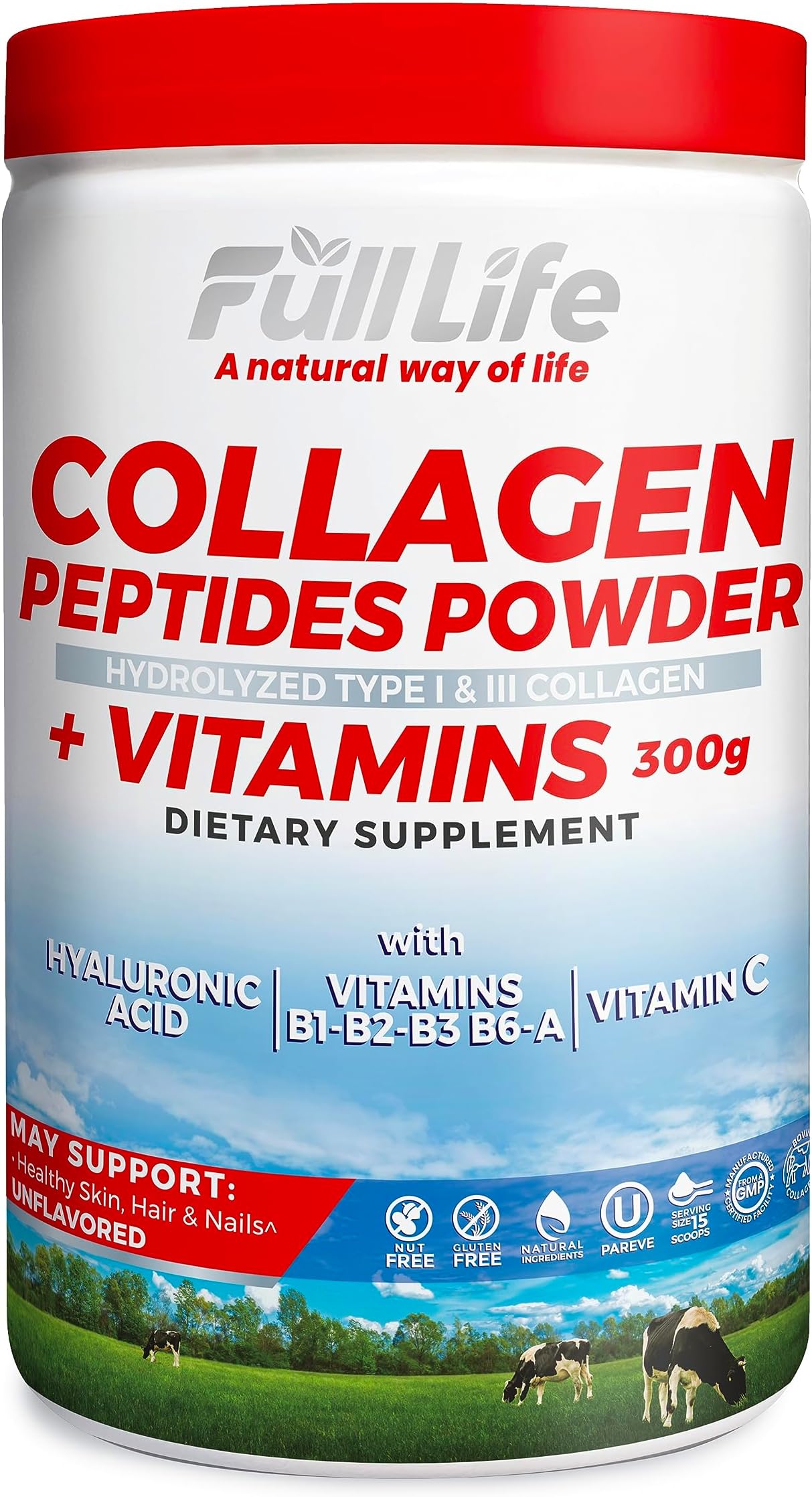 Amazon.com: Full Life Collagen Peptides Powder - Bovine Collagen ...
