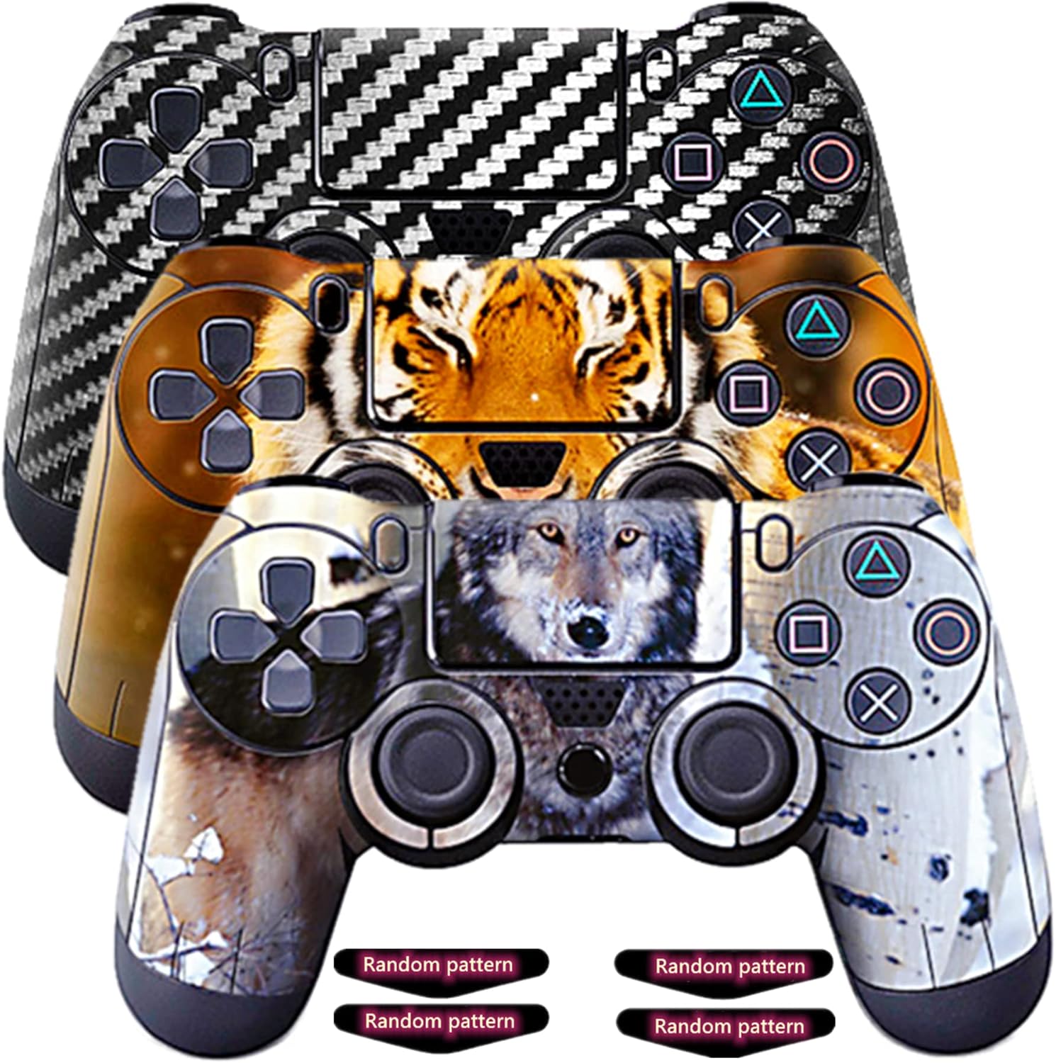 Amazon.com: Skin for Ps4 Controller, 3pcs Whole Body Vinyl Decal Cover ...