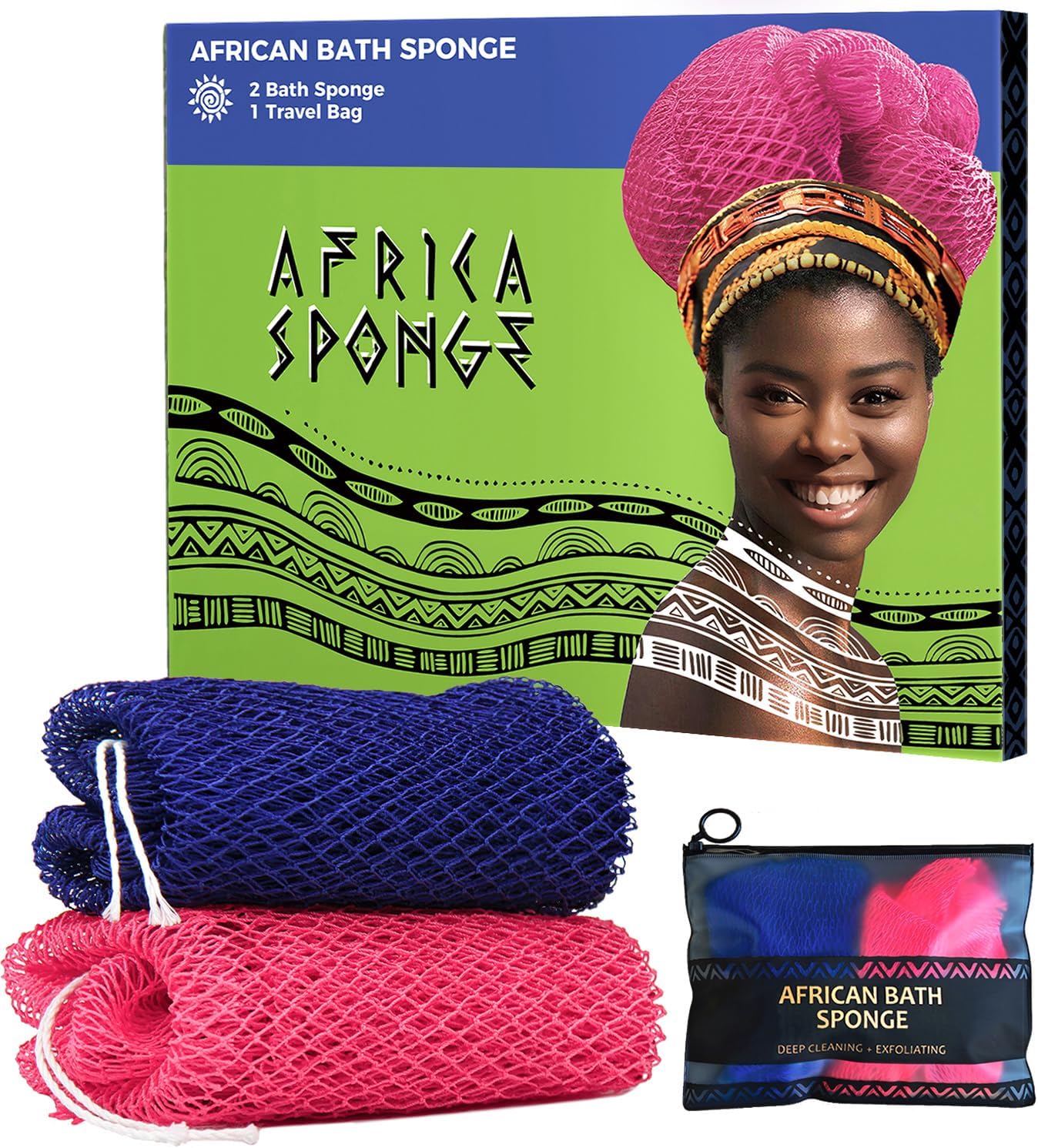 Amazon.com: Loofah Sponge African Net Authentic - 2 Pieces Real African ...