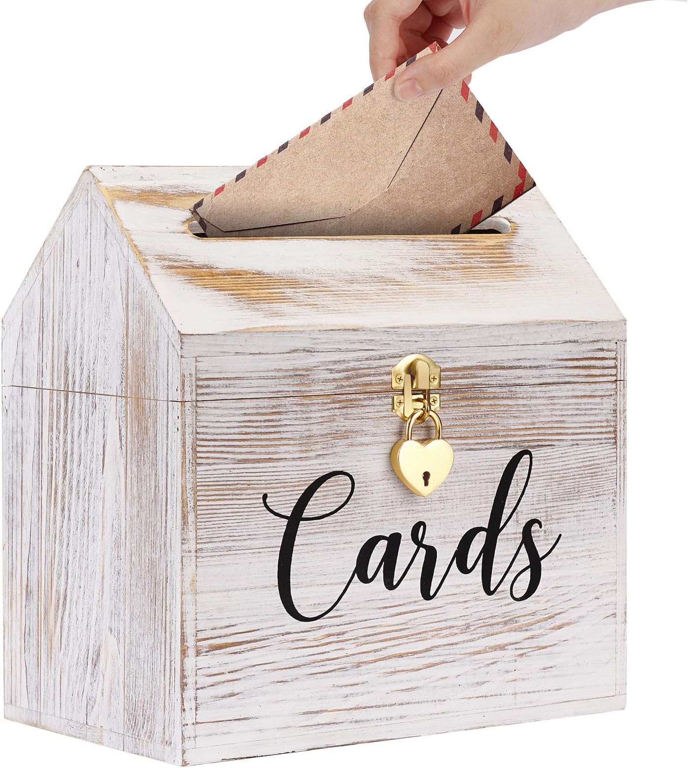 Prounion Card Box Wedding Card Box for Reception, Vintage Large Wedding ...