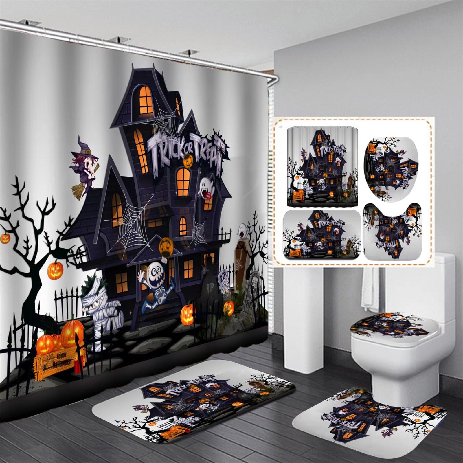Halloween Shower Curtain Sets