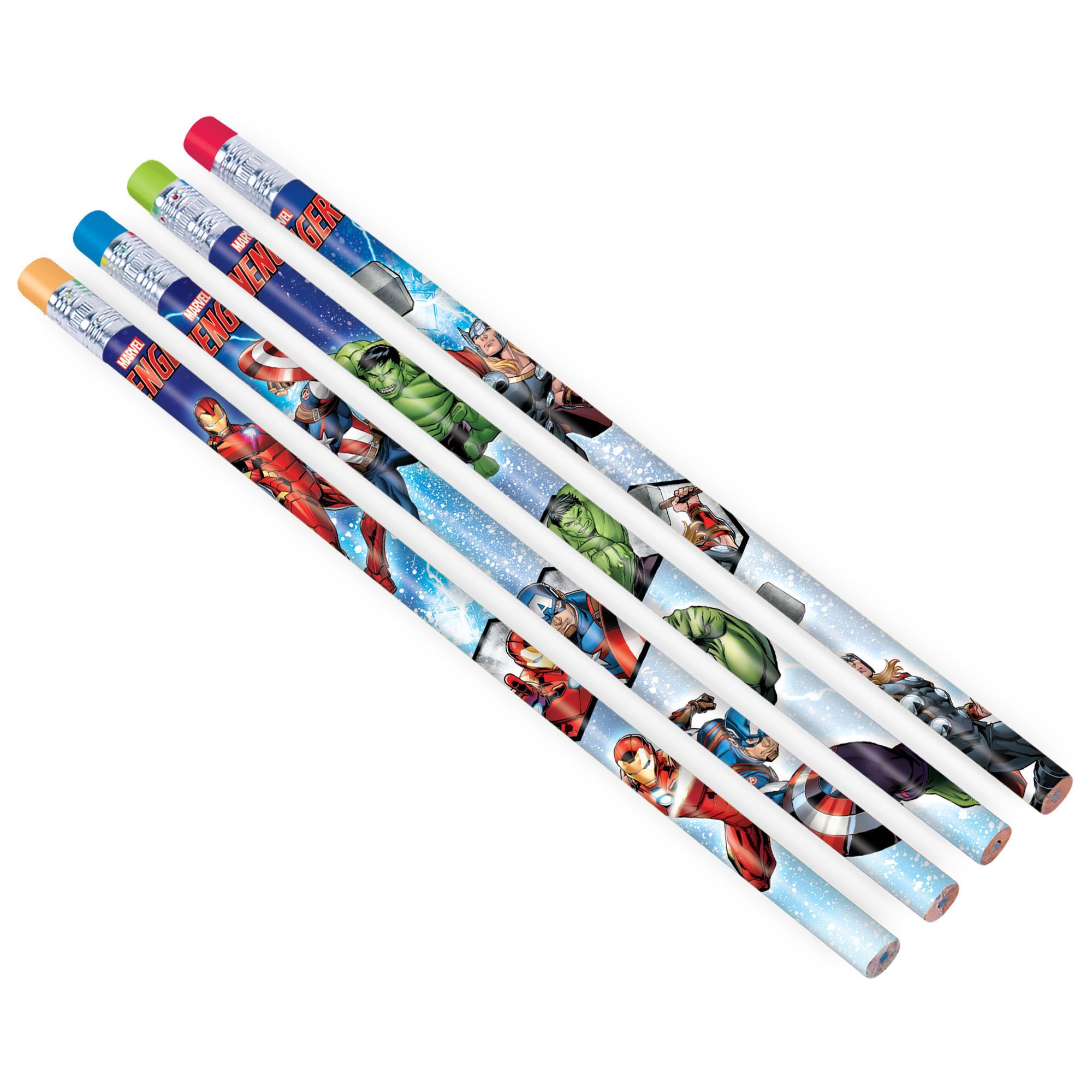 Amazon.com: Amscan 398190 Marvel Epic Avengers Pencils, Party Favor ...
