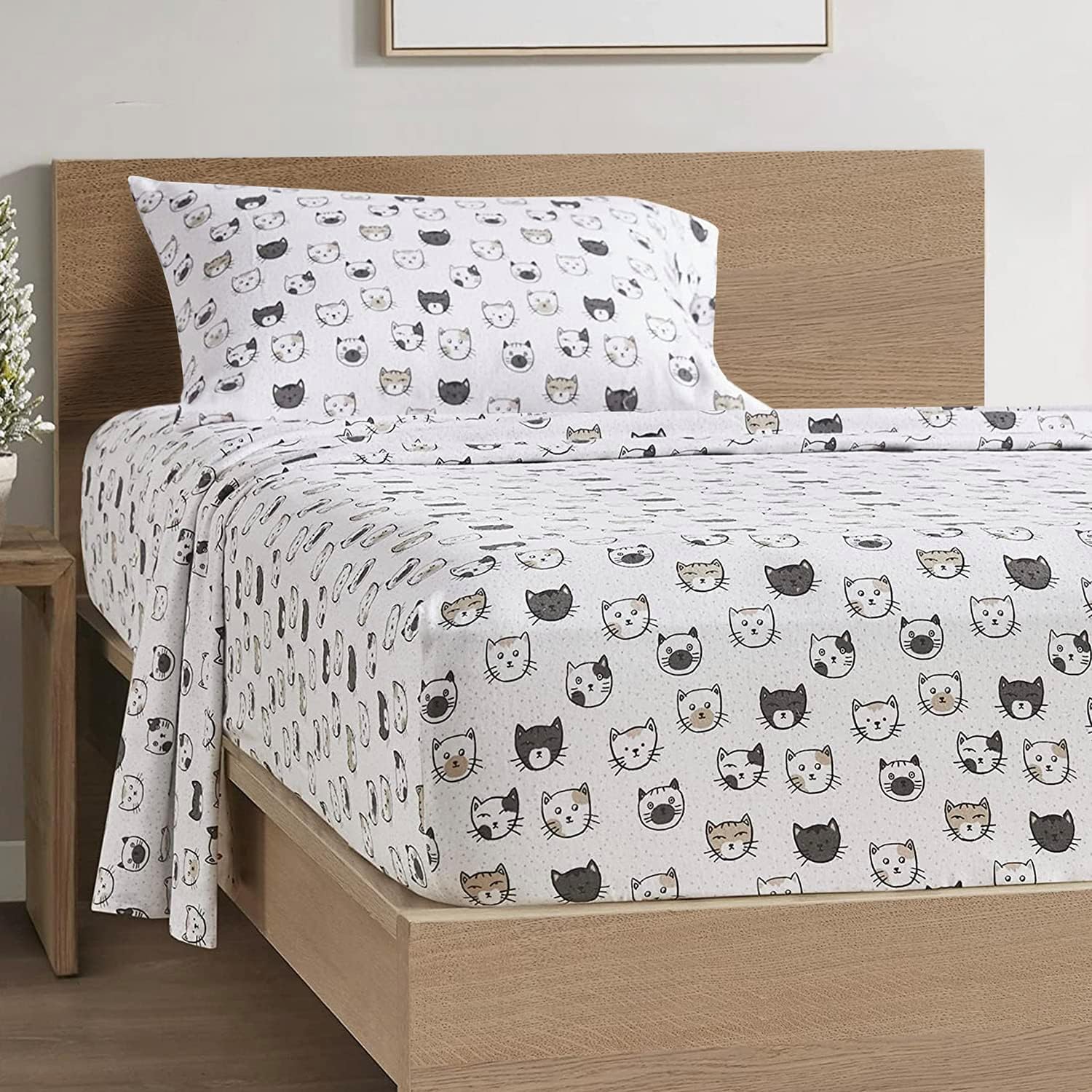 Amazon.com: Comfort Spaces Cotton Flannel Breathable Warm Deep Pocket ...