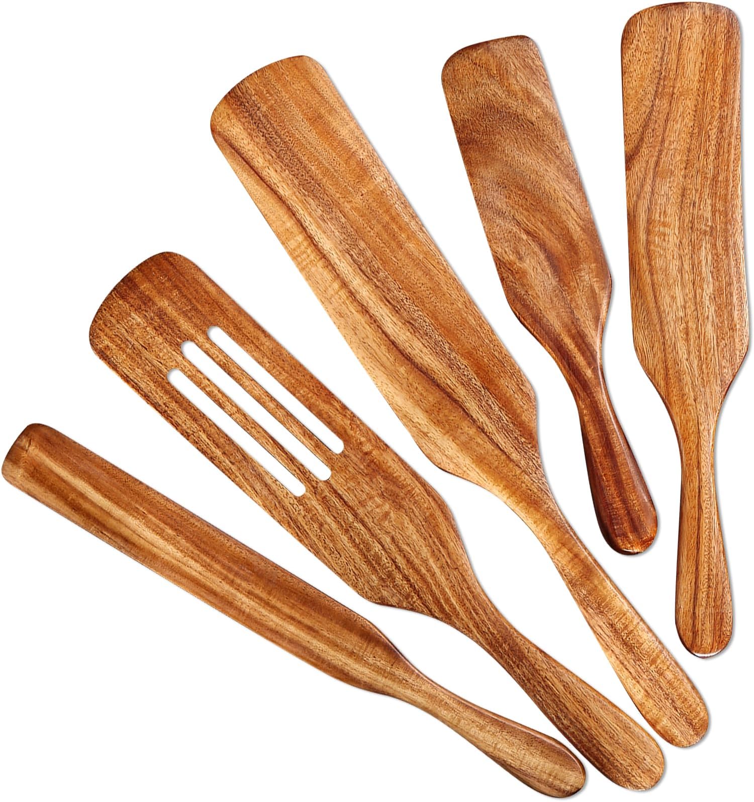 Amazon.com: Bamboo Spurtles Kitchen Tools-Cookware Set Of (4) Kitchen ...