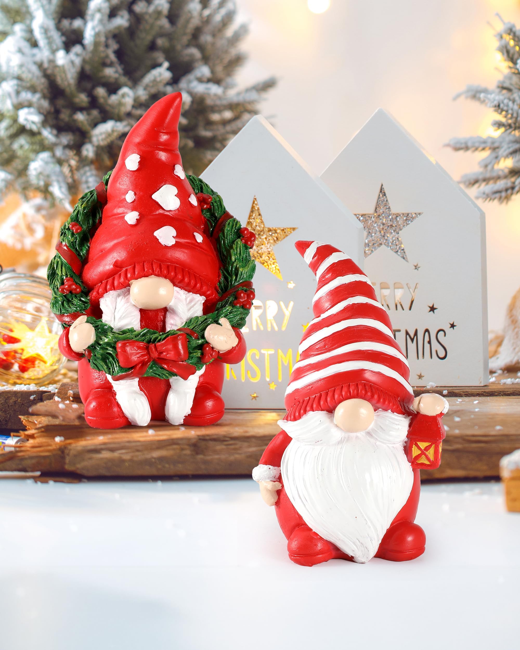 Amazon.com: Gift Boutique Christmas Santa Gnomes Table Topper Decor Set ...