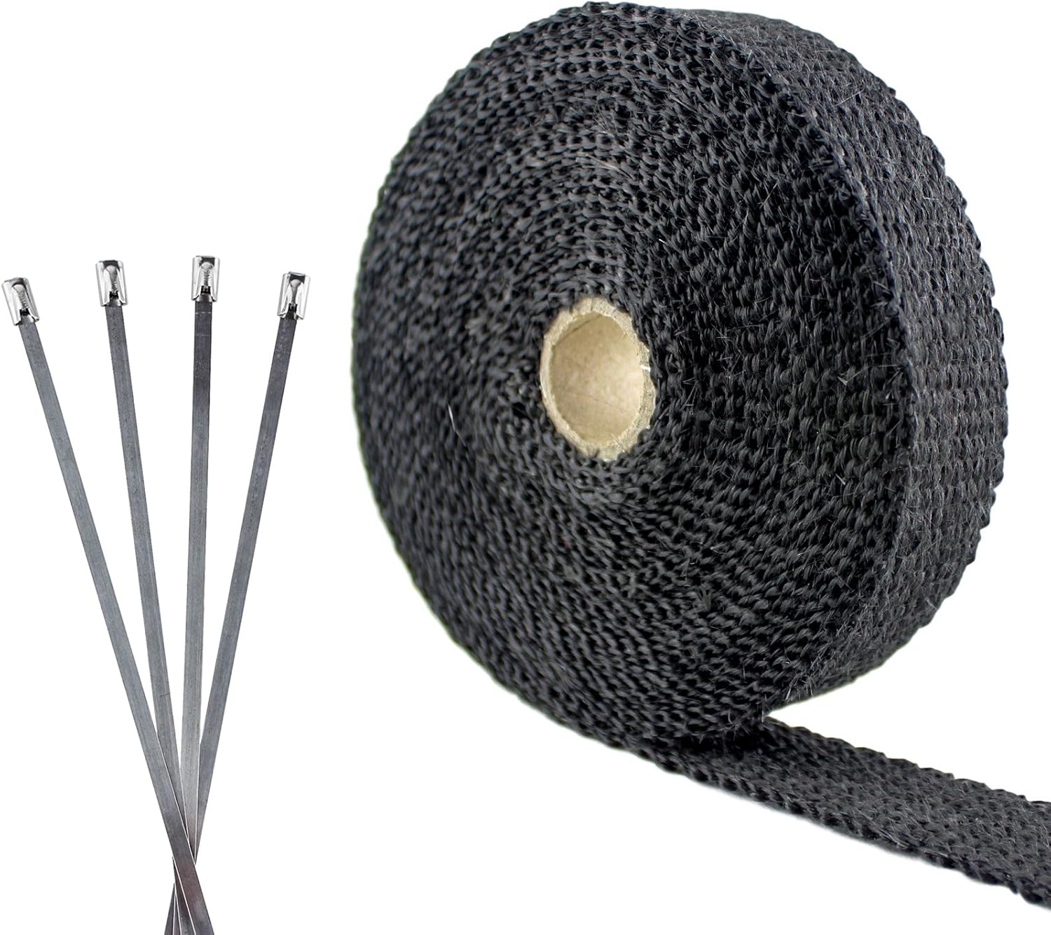 Amazon.com: JCP Heat-Resistant Header and Exhaust Pipe-Wrap Kit (Black ...