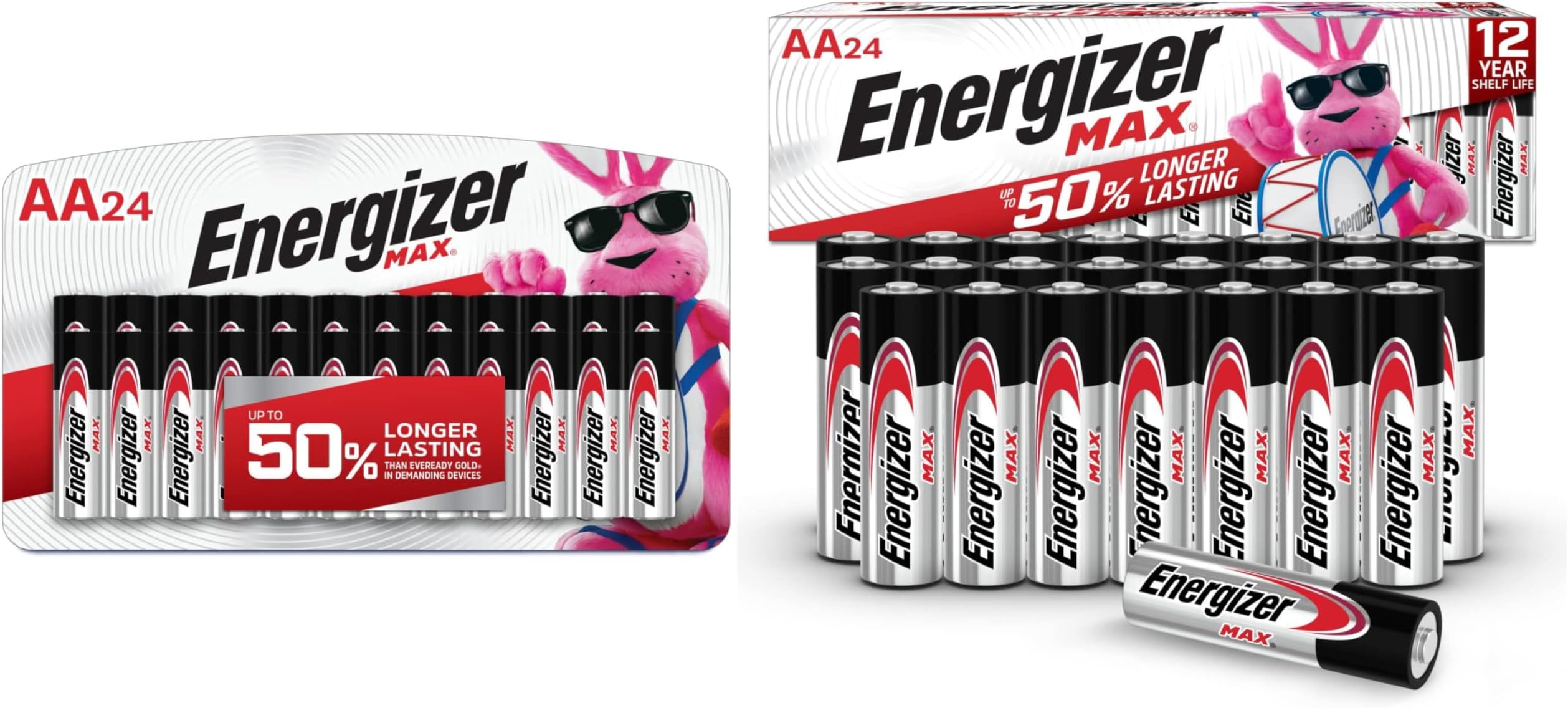 Amazon.com: Energizer AA Batteries and AAA Batteries, 24 Max AA and 24 ...
