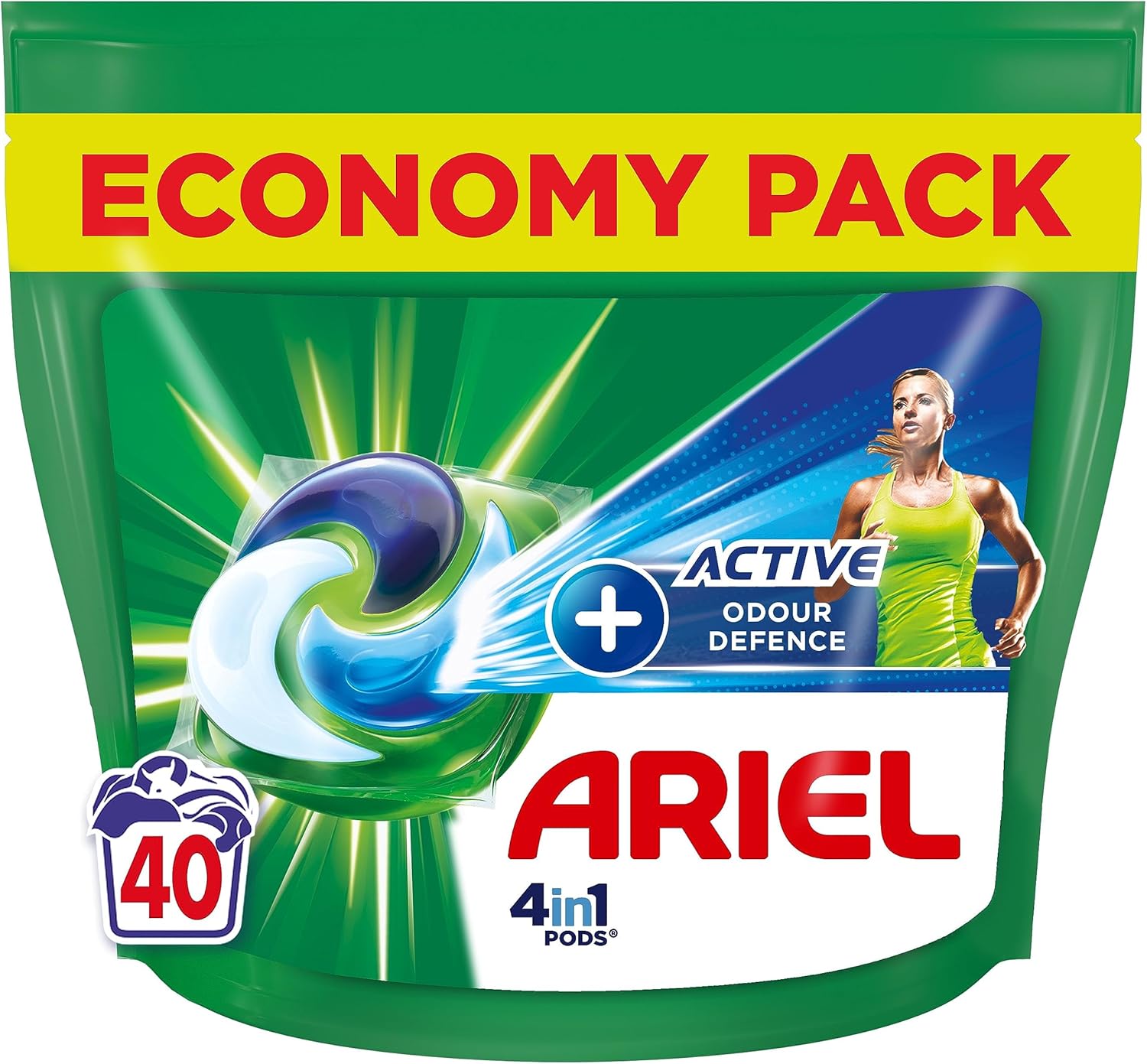 Ariel 4en1 PODS, Lessive Liquide En Capsules 40 Lavages, Touche De ...