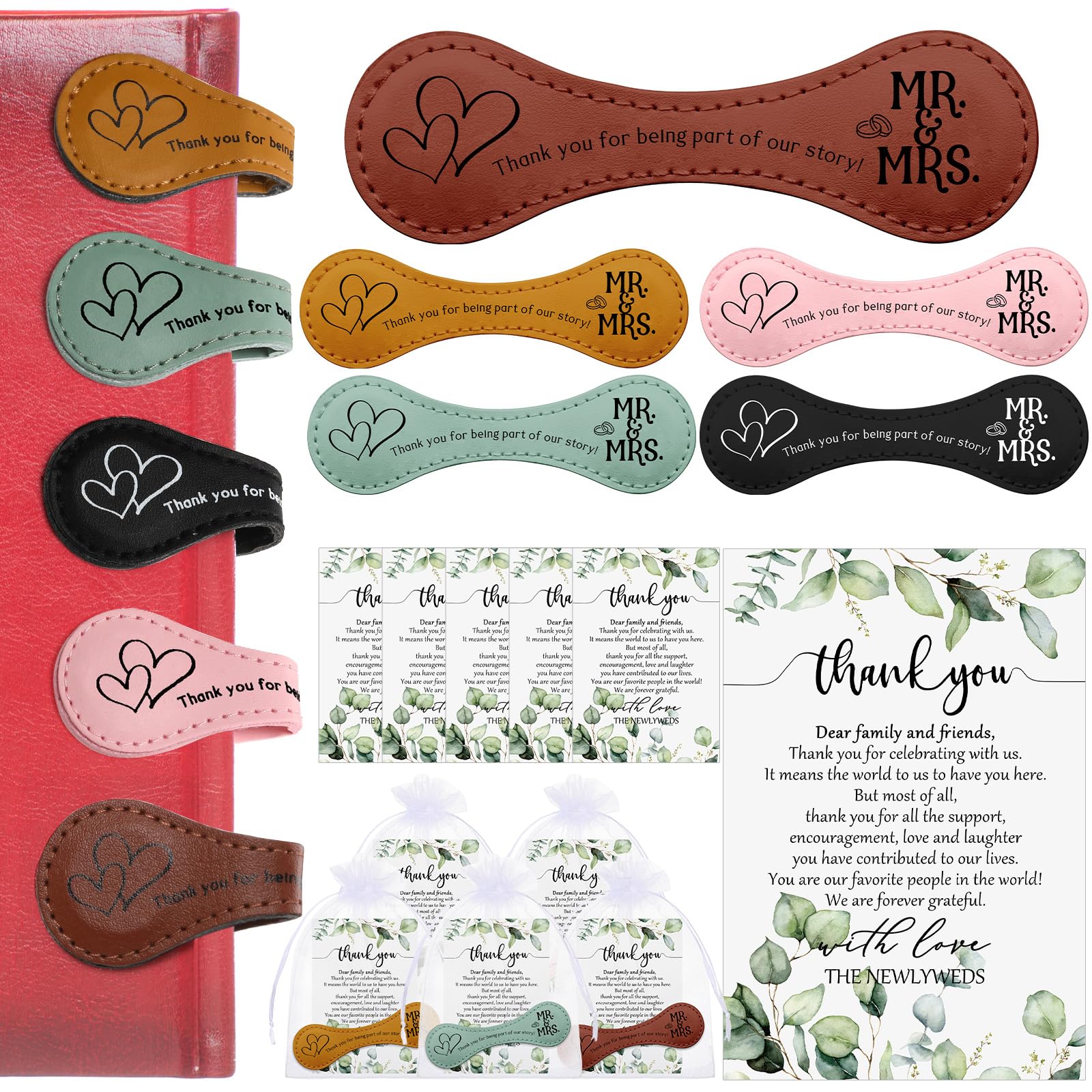 Amazon.com: Spakon 25 Sets Wedding Favors for Guests Bulk Magnet ...