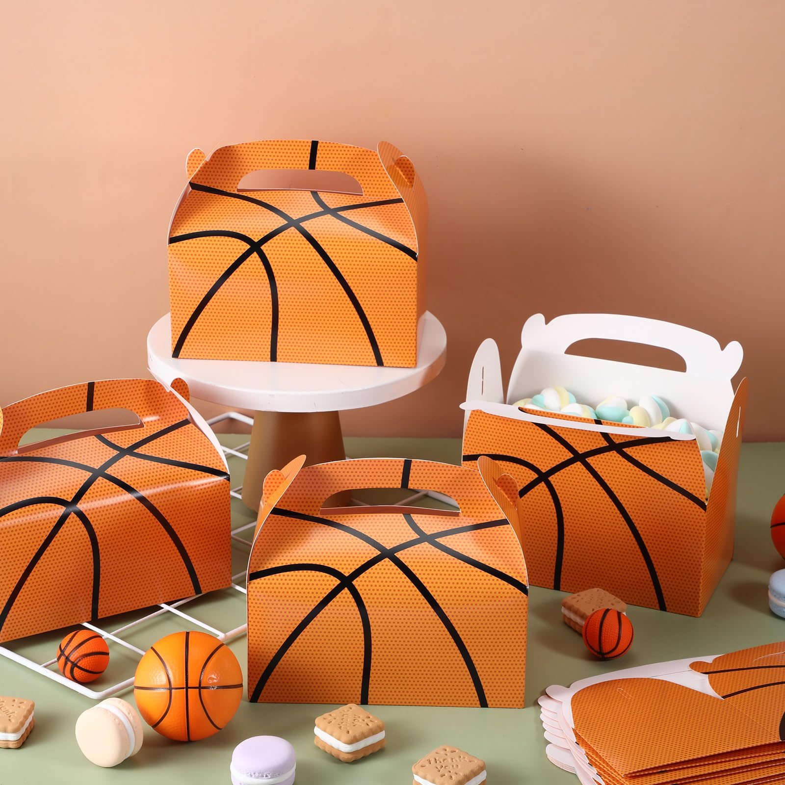 100 Pcs Basketball Party Favor Basketball Treat Boxes Basketball ...