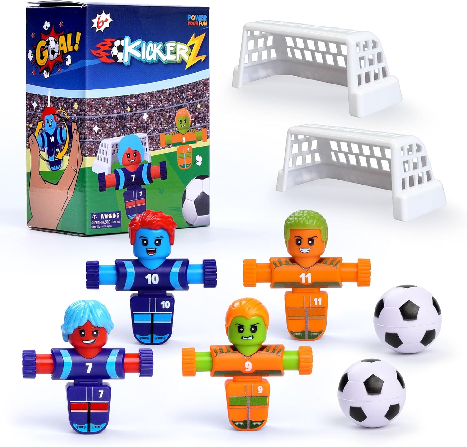 Amazon.com: Power Your Fun KickerZ Soccer Fidgets Game Set- 8pc ...