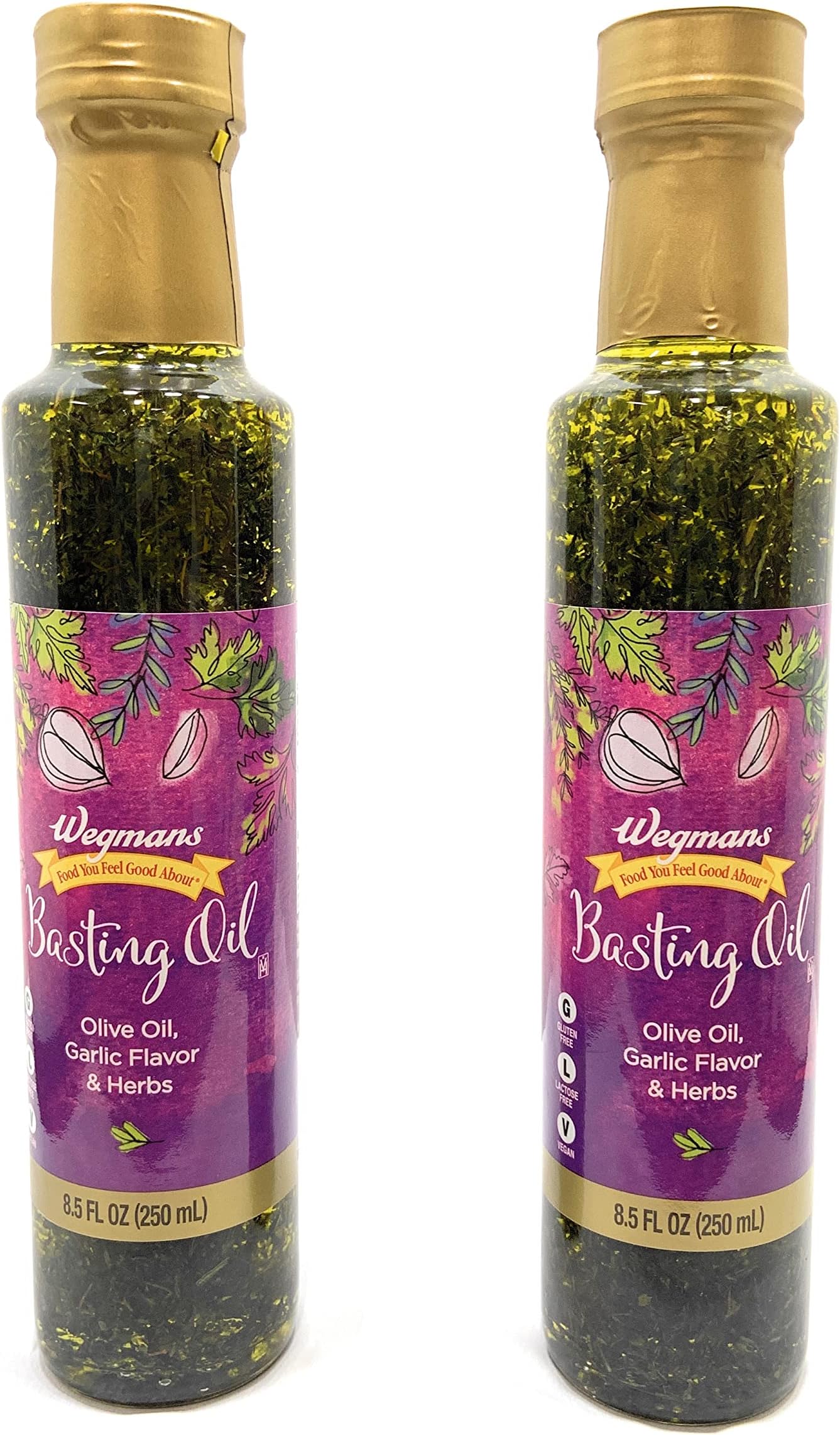Amazon.com : Wegmans Basting Oil, Garlic and Herb 2-Pack (8.5oz each ...