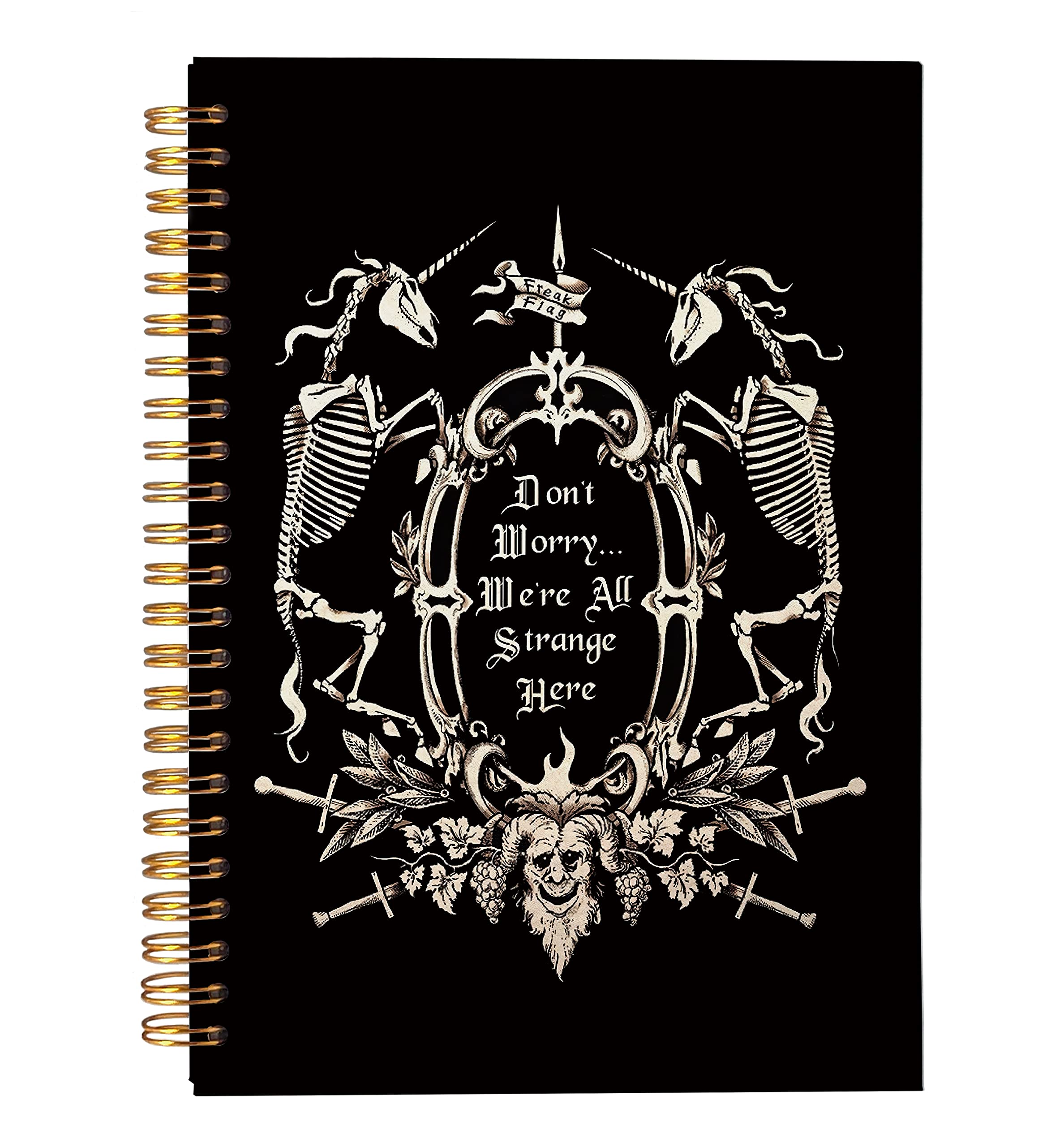 Amazon.com : VNWEK Dark Memento Mori The Undead Gothic Macabre Art Spiral Notebook Journal 5.5×8 ...