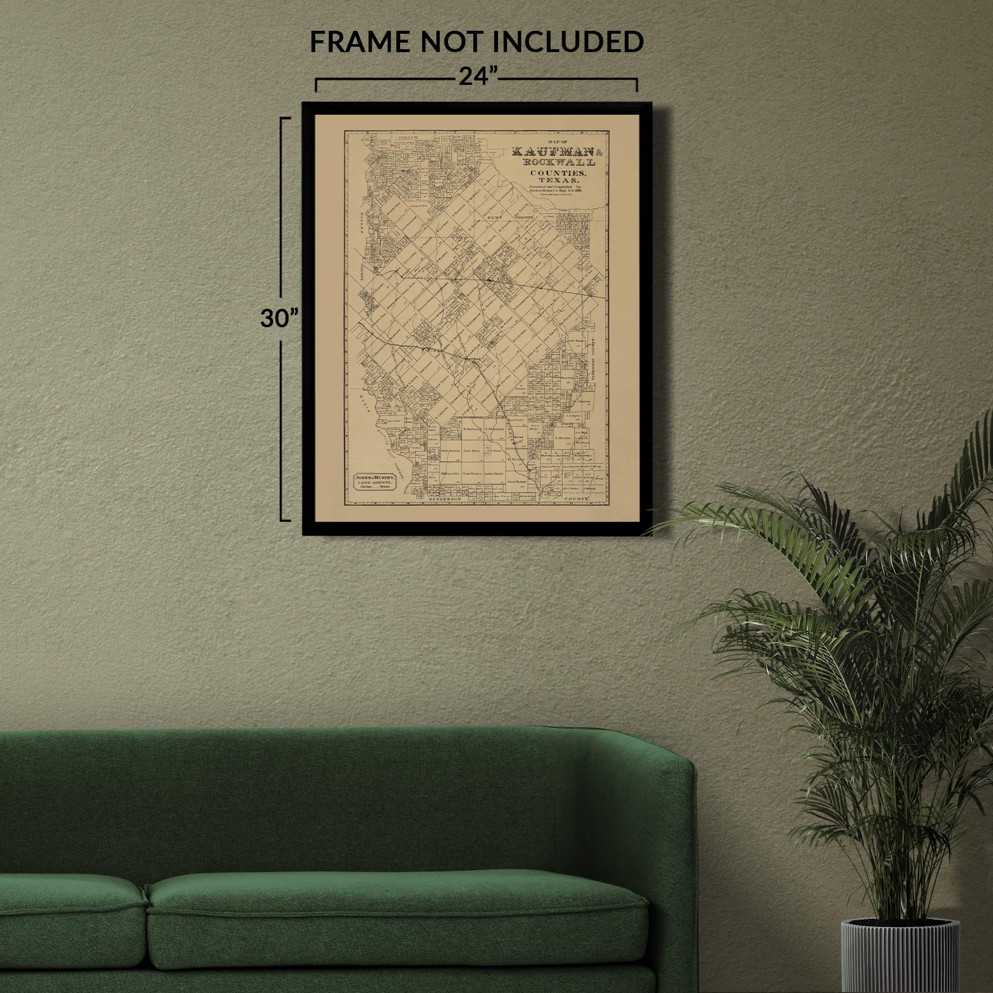 Rockwall Texas Map Wall