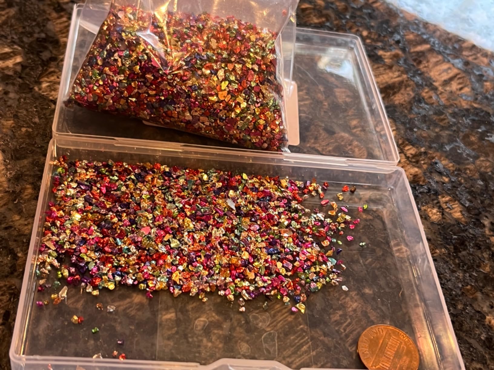 Amazon.com: Fumwase Crushed Glass for Crafts 100g Irregular Glass ...