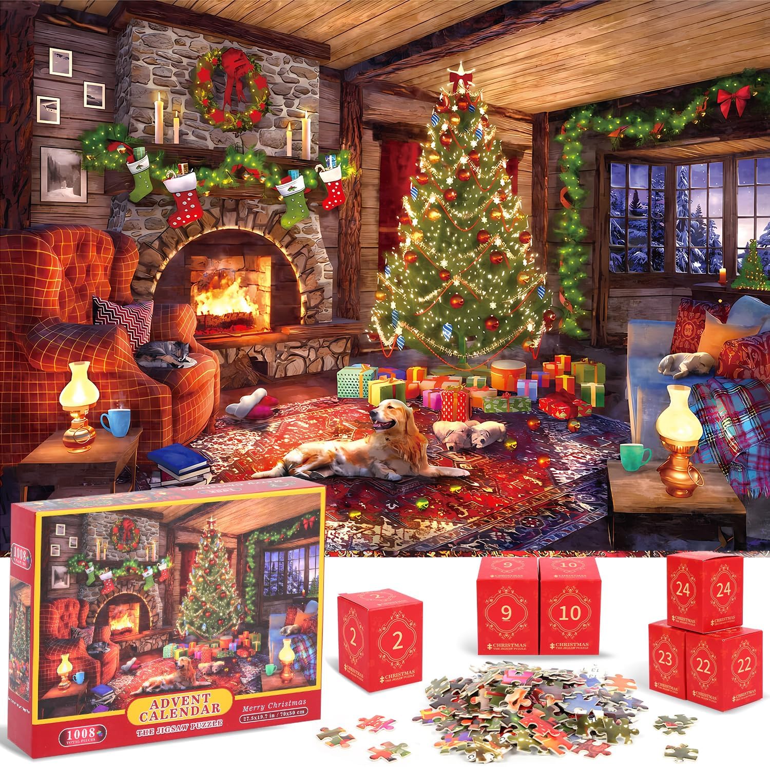 Amazon.com: Christmas Advent Calendar 2024 Puzzles for Adults 1008 ...