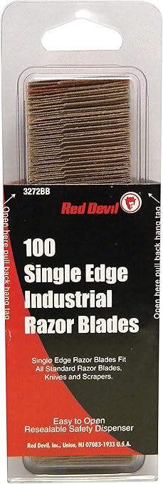 Amazon.com: Red Devil 3272 Single-Edge Razor Blades, 100 Count (Pack of ...