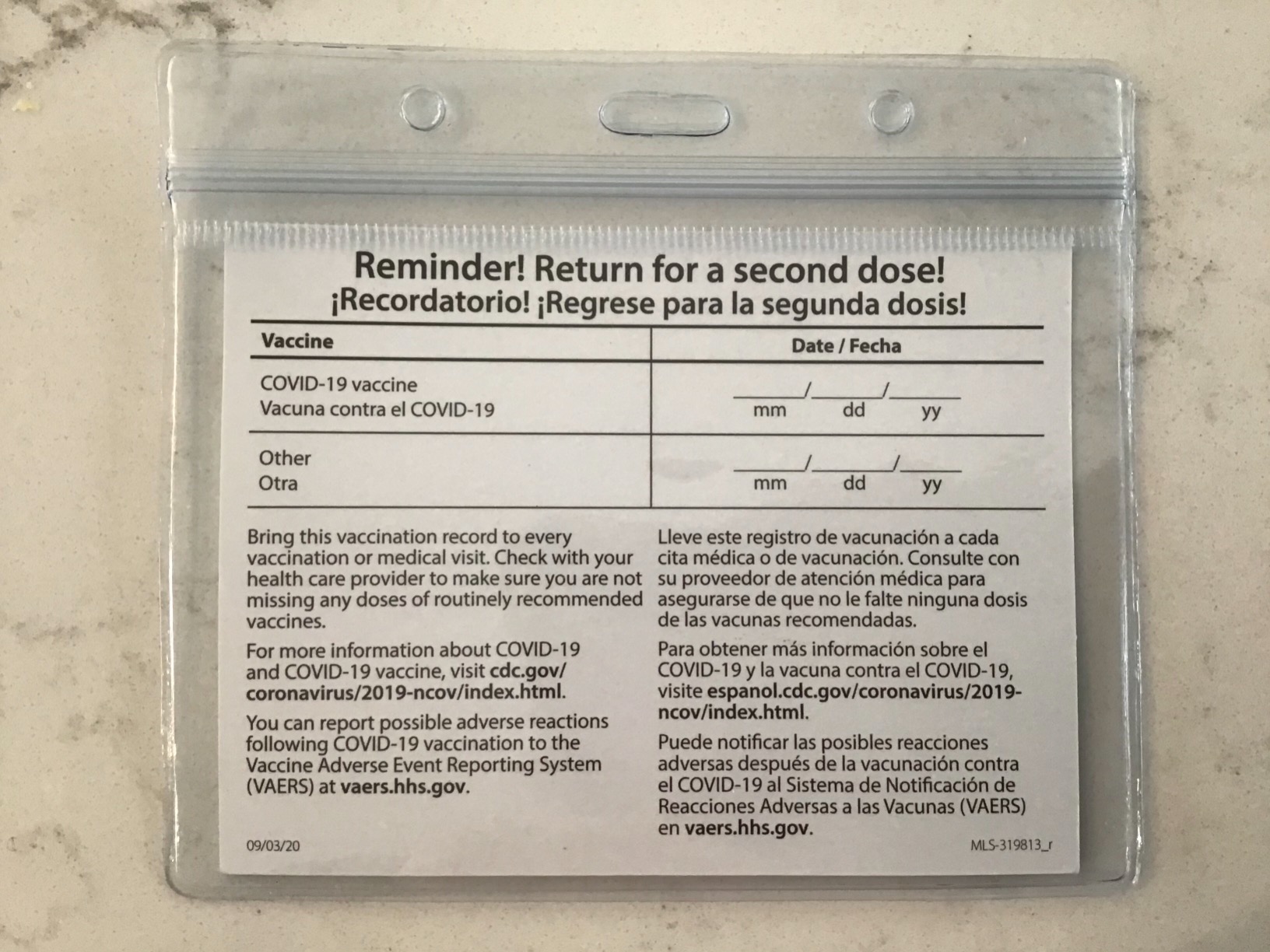 Amazon.com : 3 Pack - CDC Vaccinate Card Holder 4 X 3 Inches ...