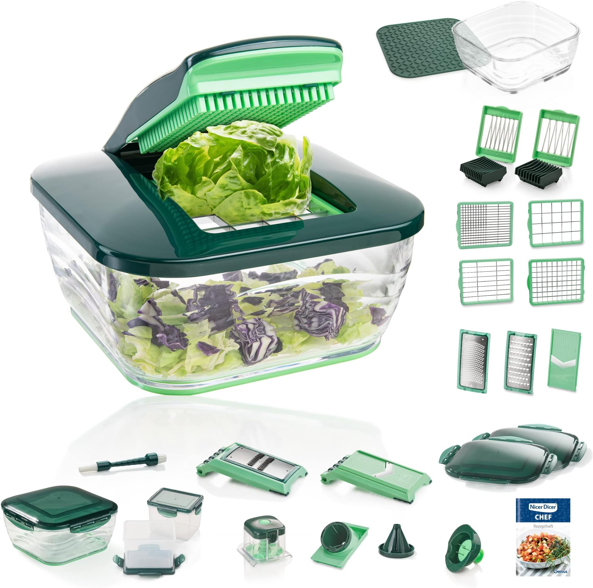 Genius Mandoline Nicer Dicer Chef 34 en 1 Multifunction Professionelle ...