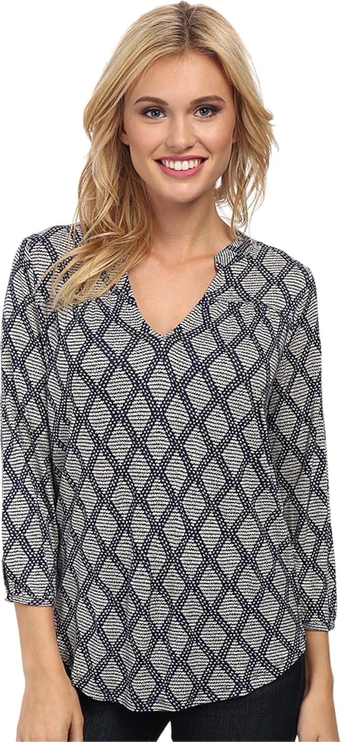 Lucky Brand Women's Diamond Tiles Top at Amazon Women’s Clothing store