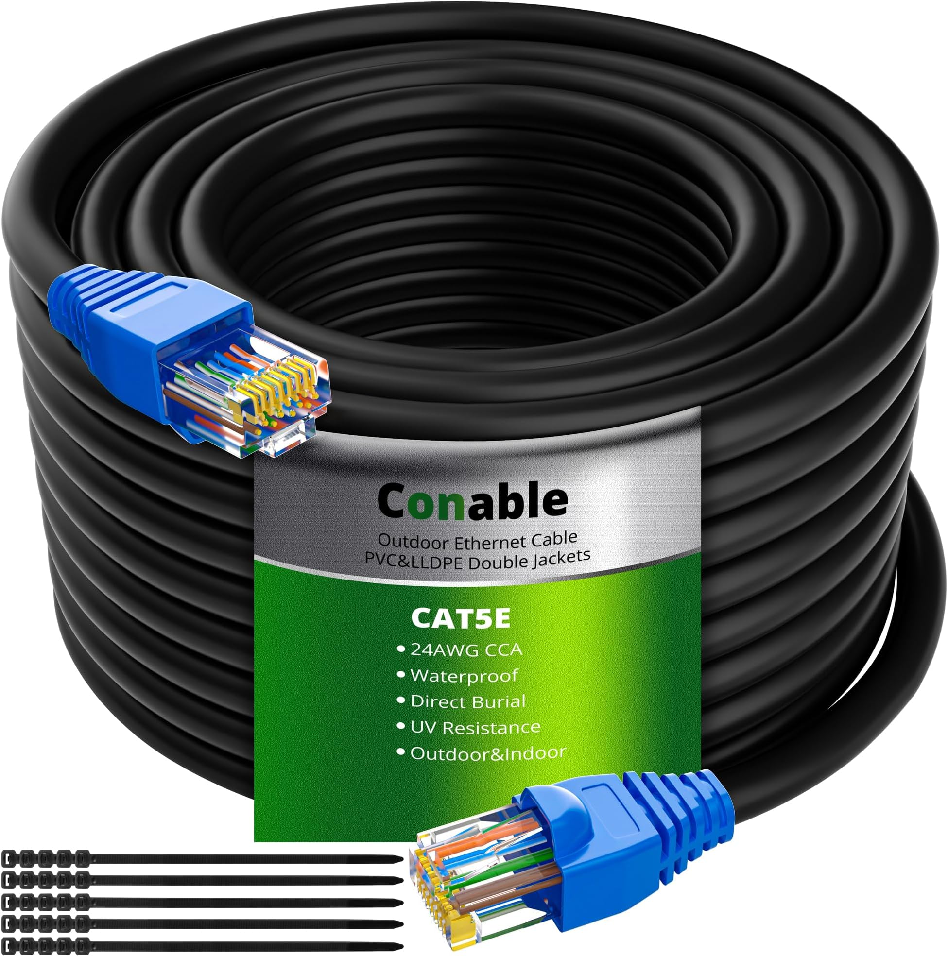Amazon.com: ANNKE 100 FT Cat5e Internet High-Speed Network Cable, High ...
