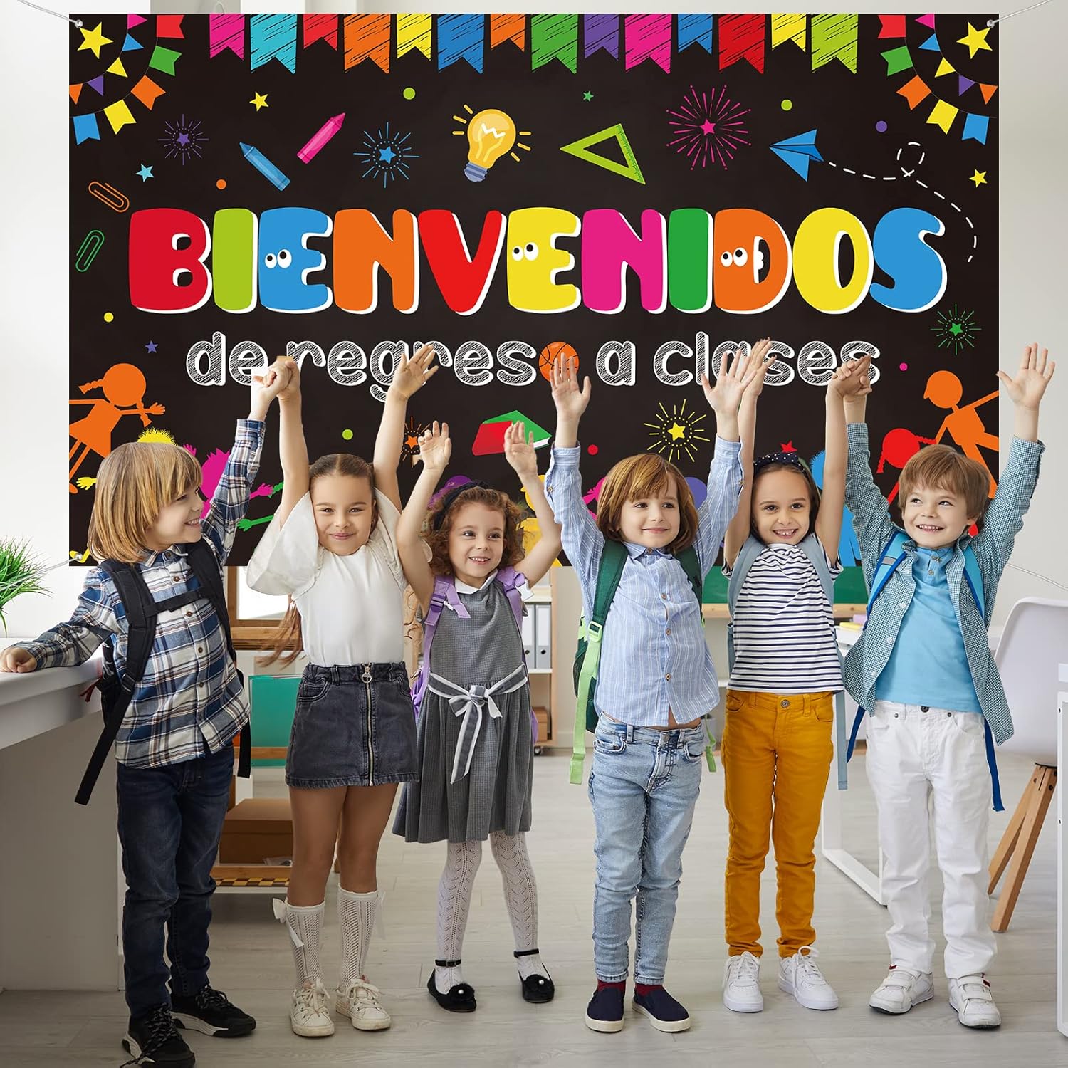 Buy Bienvenidos Sign Spanish Welcome Back to School Banner, Large ...