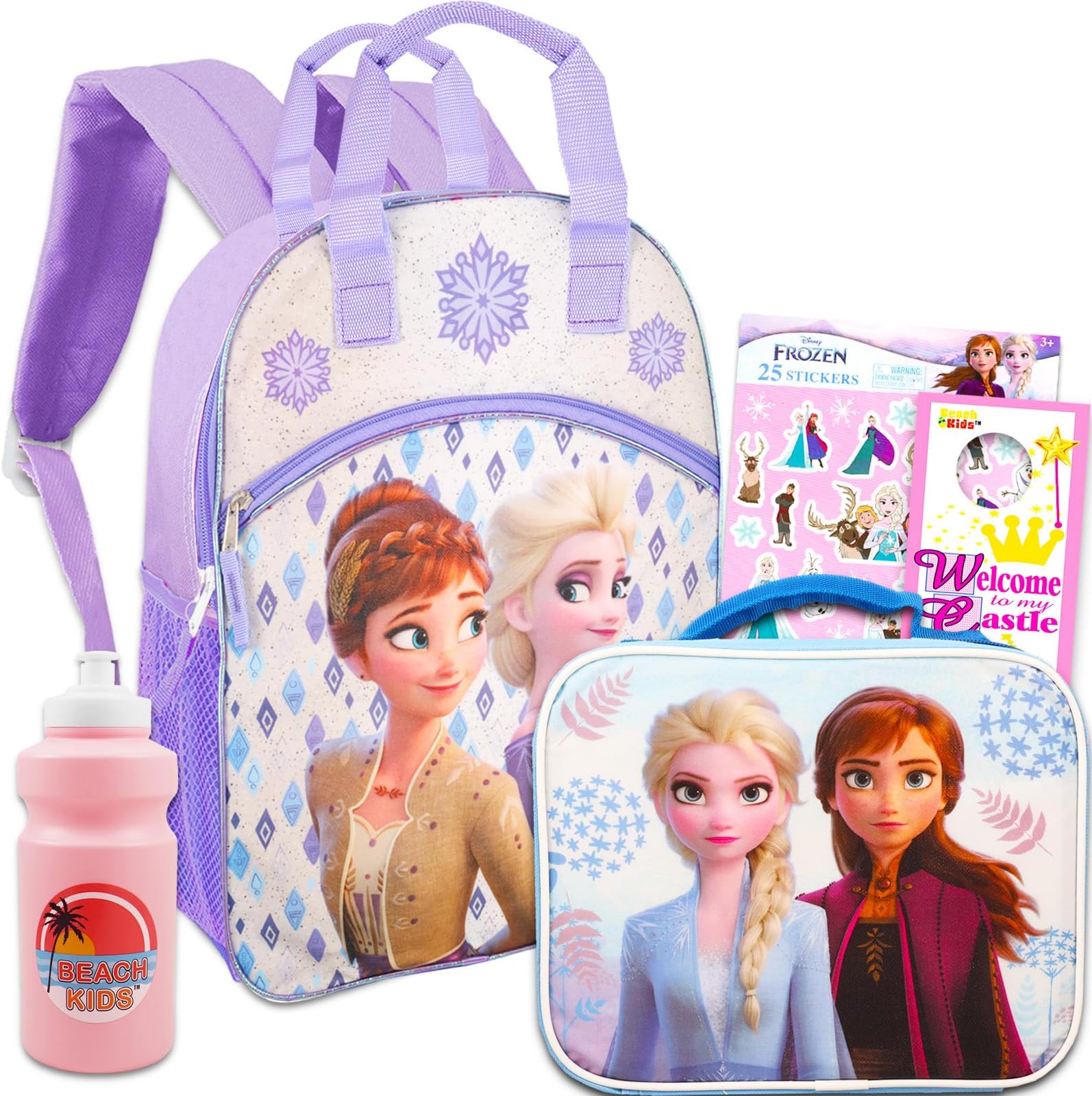 Amazon.com: Disney Frozen Backpack with Lunch Box - Bundle with Frozen ...
