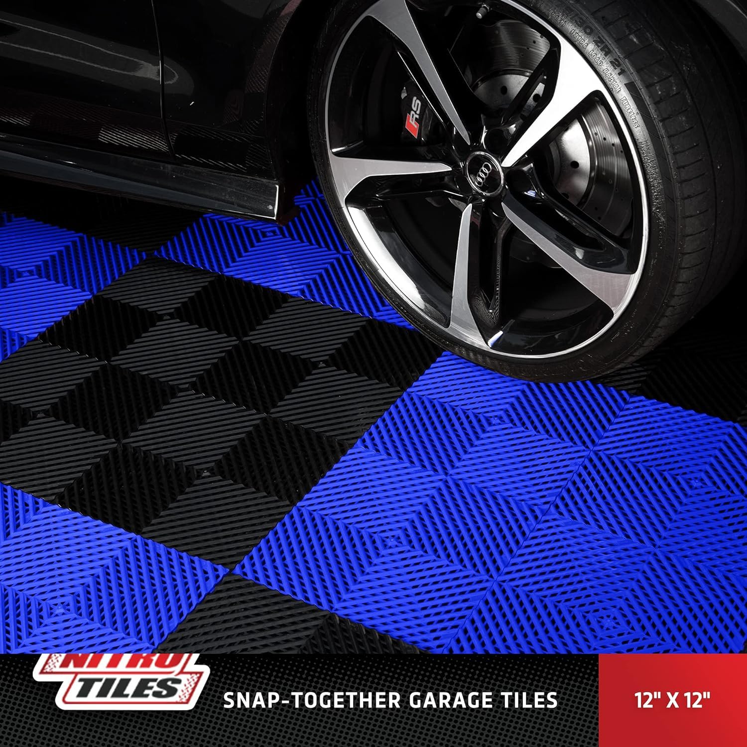 Snapklik.com : FlooringIncs Nitro 12x12 Snap-Together Garage Flooring ...