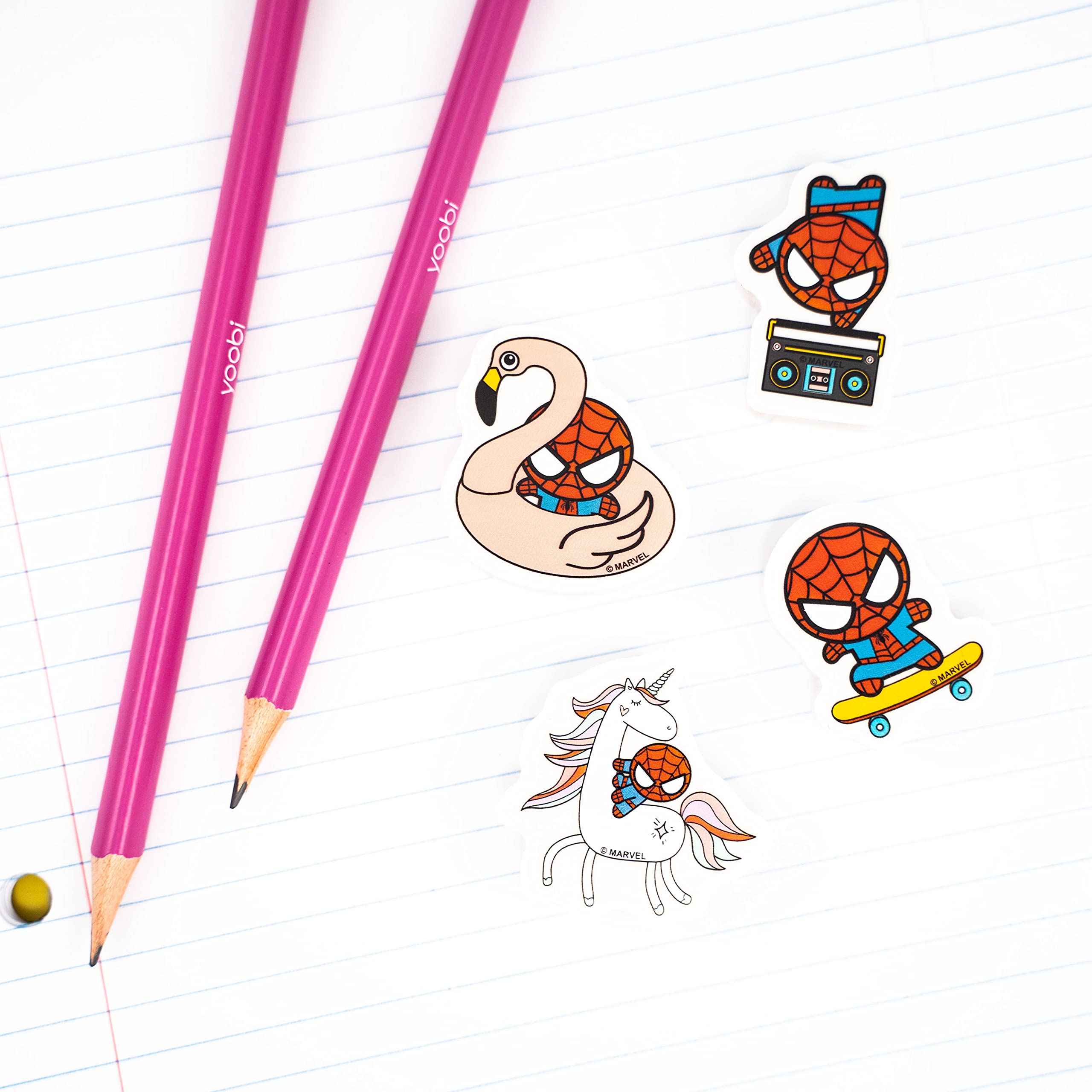 Snapklik.com : Yoobi X Marvel Erasers Spider-Man Unicorn