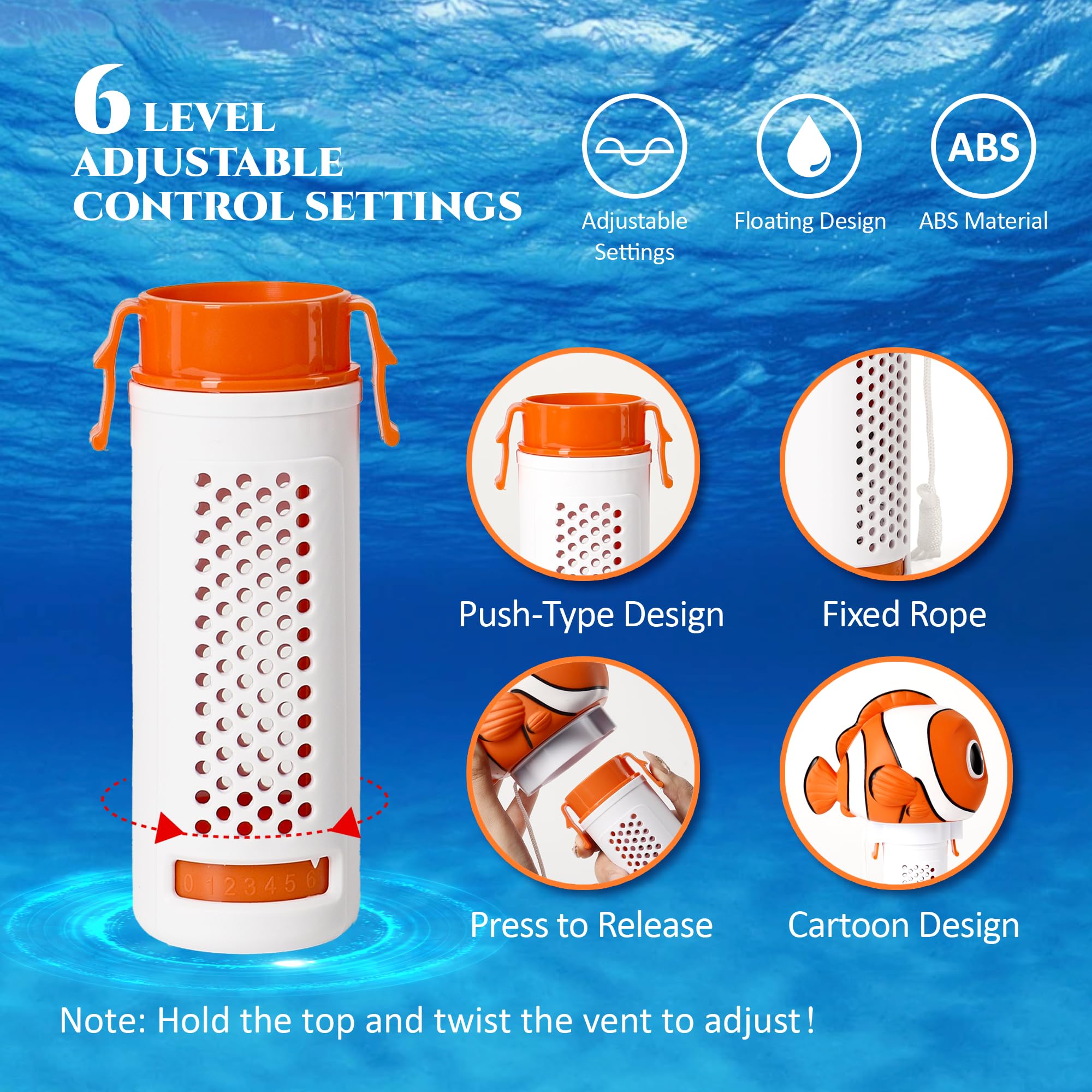 Snapklik.com : Chlorine Floater, Mini Floating Pool Chlorine Dispenser ...