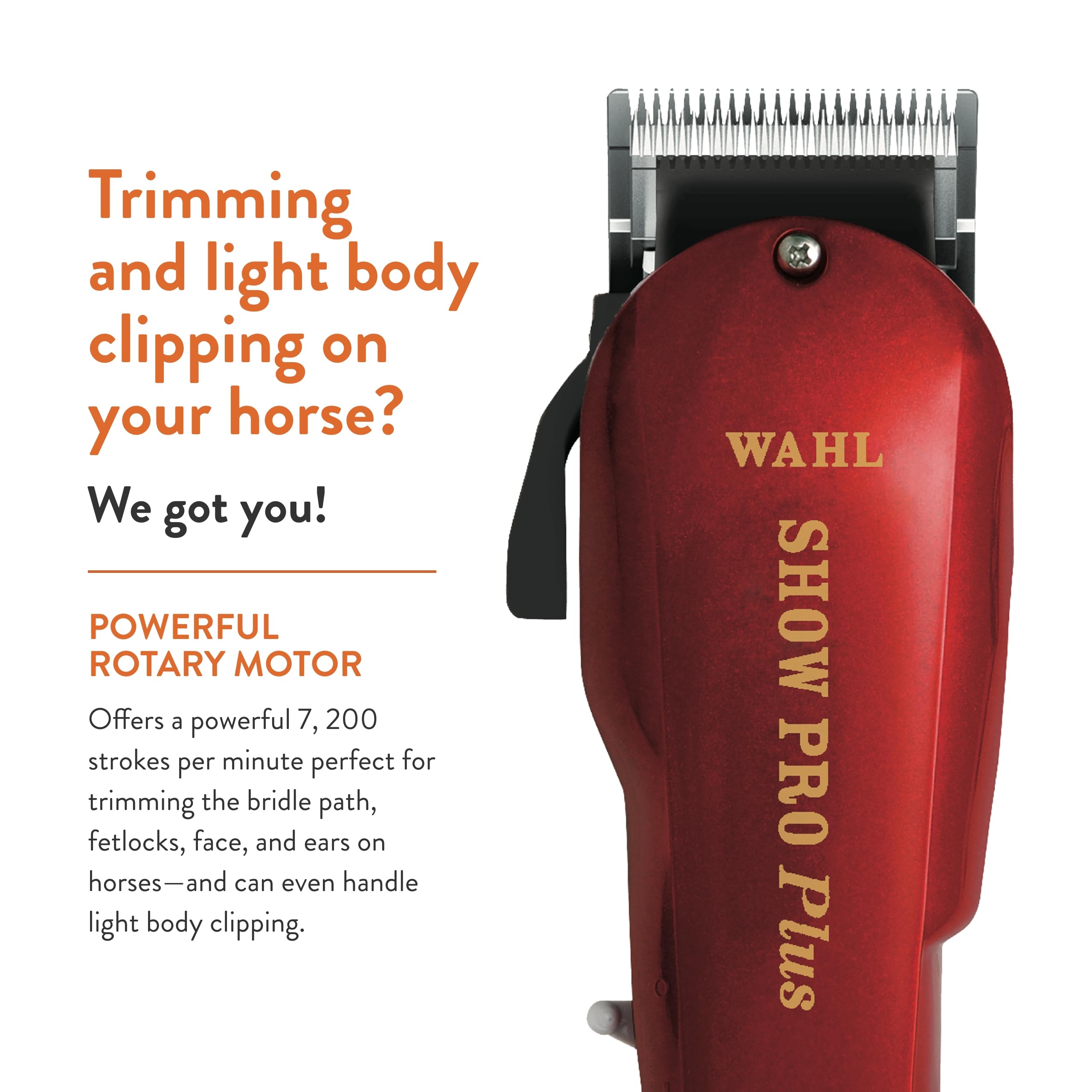 WAHL Professional Animal Show Pro Plus Equine Horse Clipper and ...