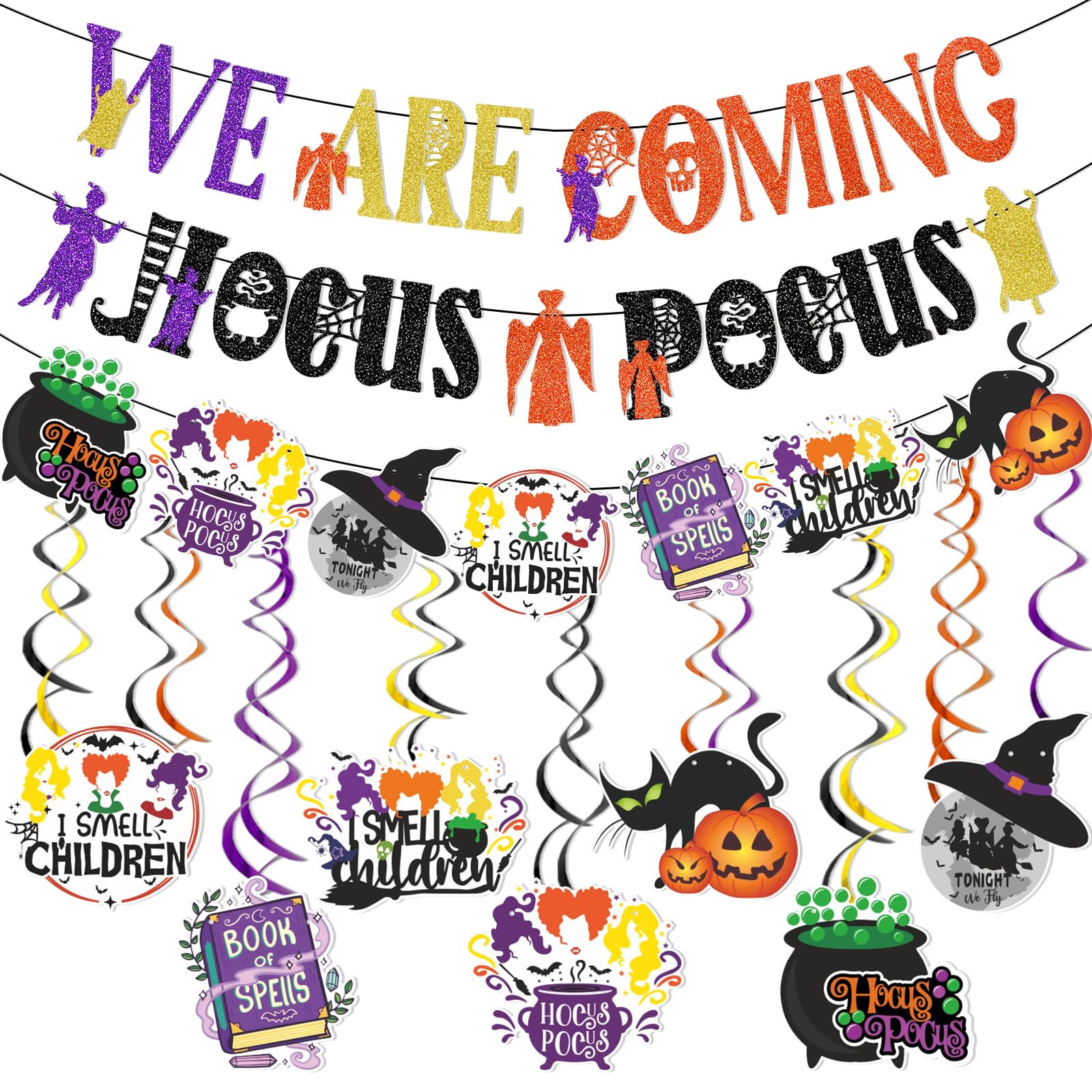 Amazon.com: Hocus Pocus Party Decorations for Halloween We Are Coming ...