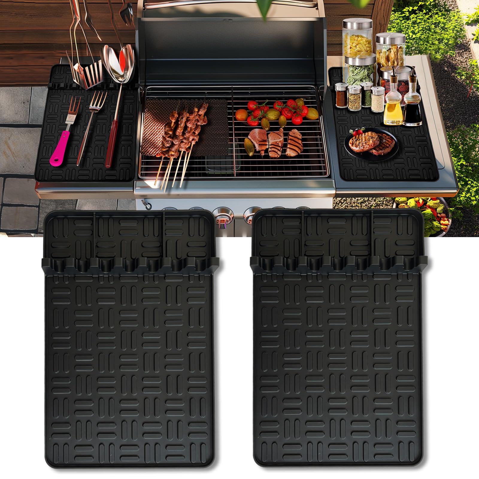 Amazon.com : Pet Baby 2PCS Silicone Griddle Tools Mat, Large Spatula ...
