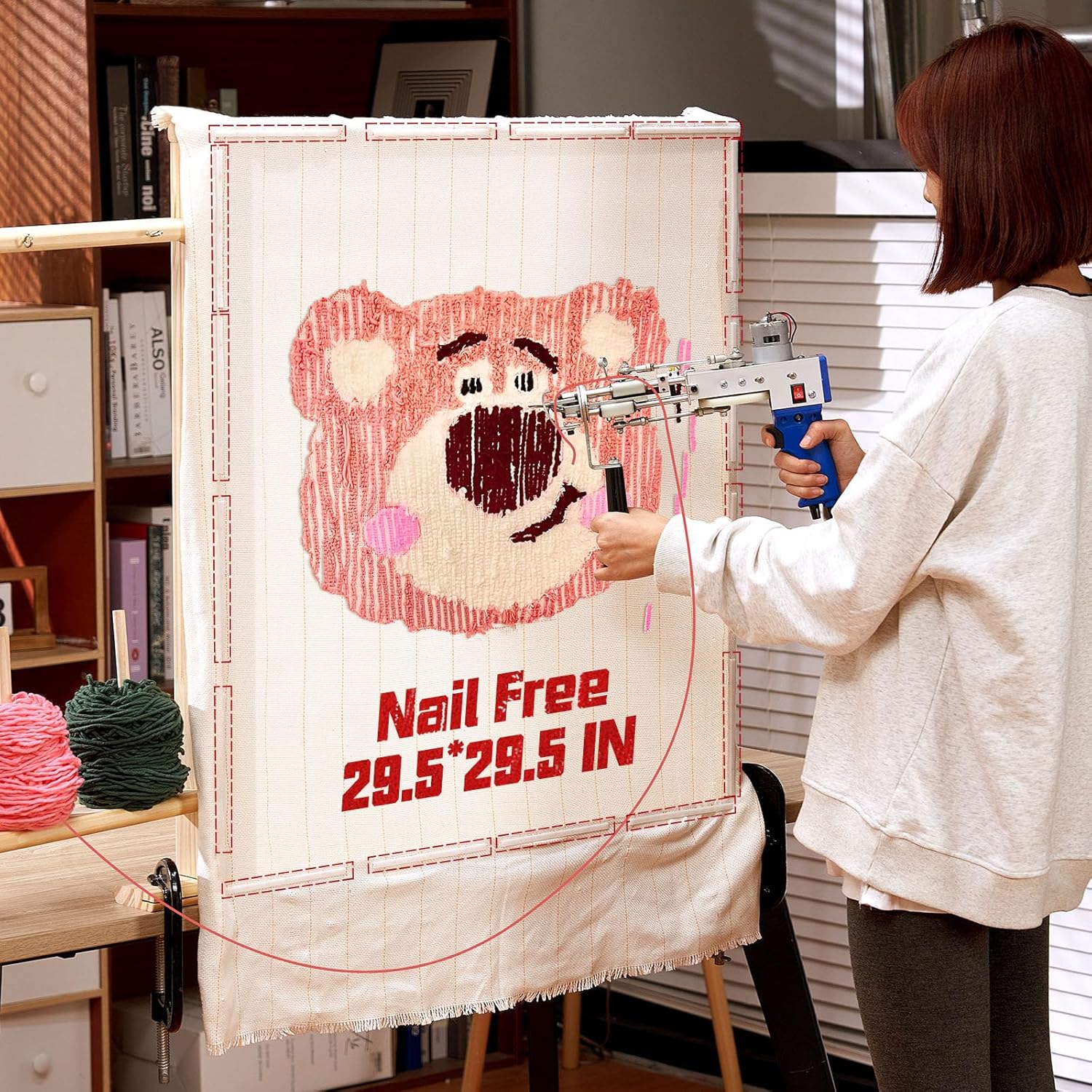 Amazon.com: Tufting-Frame-for-Rug-Making, BESGEER Rug Tufting Frame ...