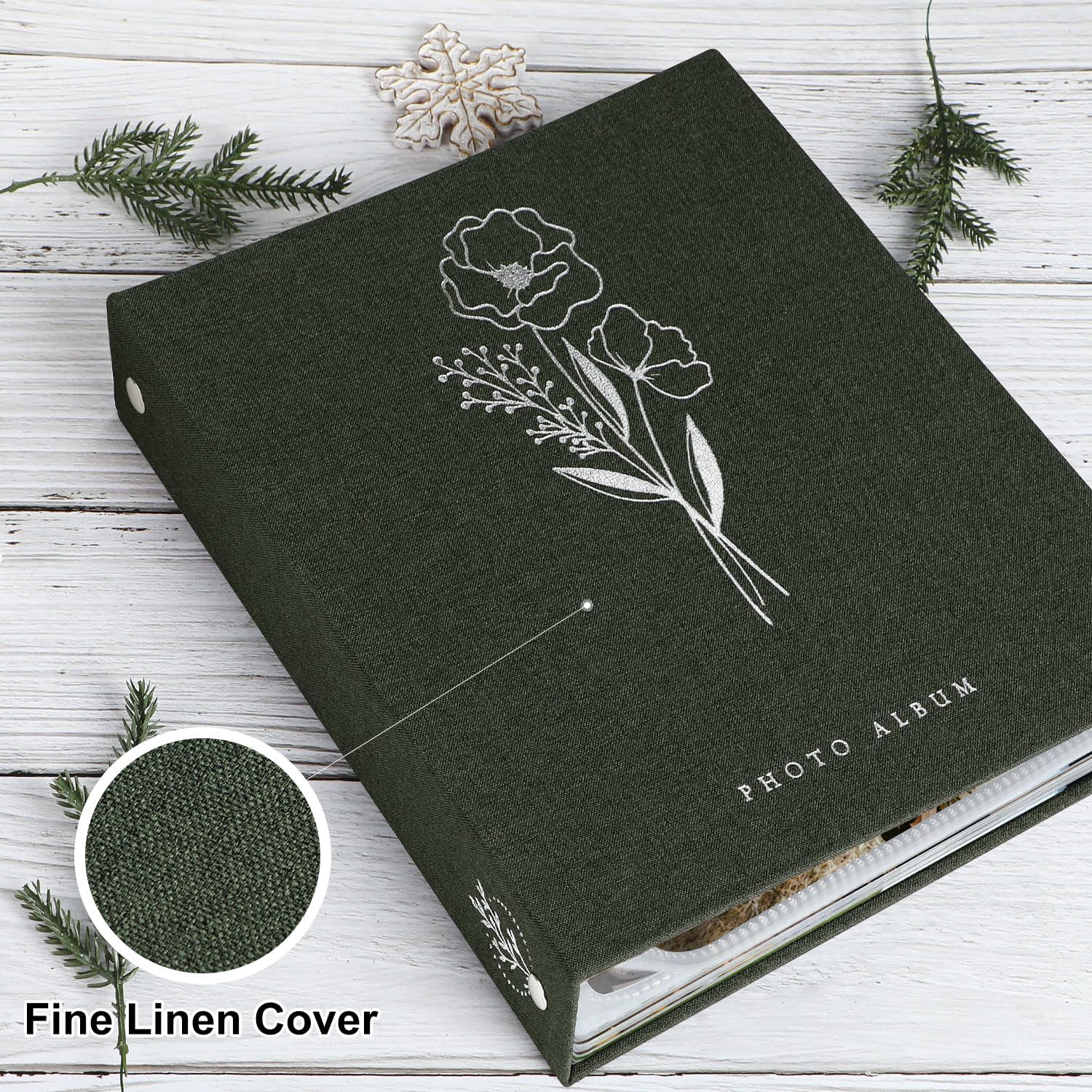 Snapklik.com : Lanpn Photo Album Scrapbook 8x11 85x11, Linen Hard Cover ...