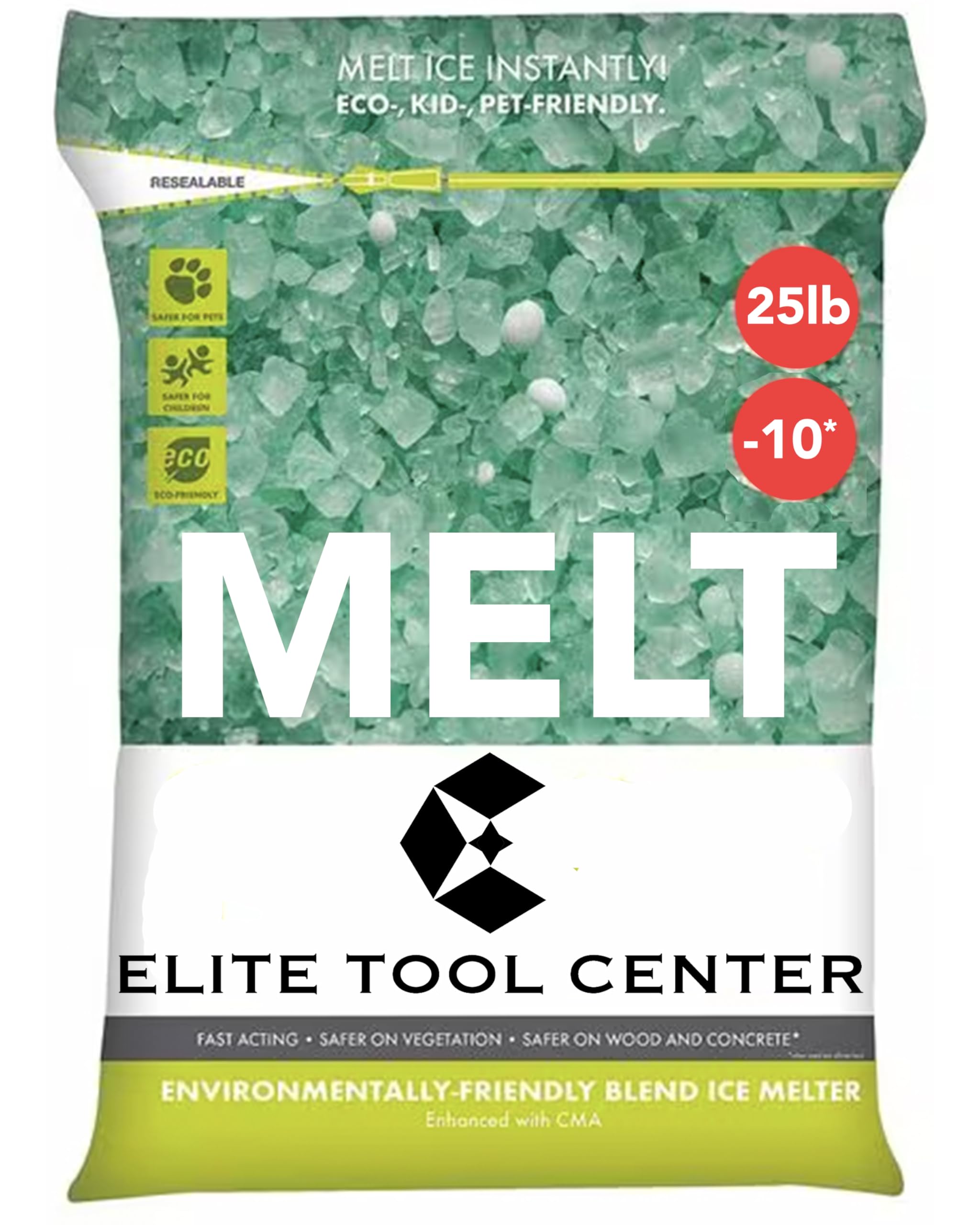 Amazon.com : Elite Tool Center 25lb Bag Premium Enviro Blend Ice & Snow ...