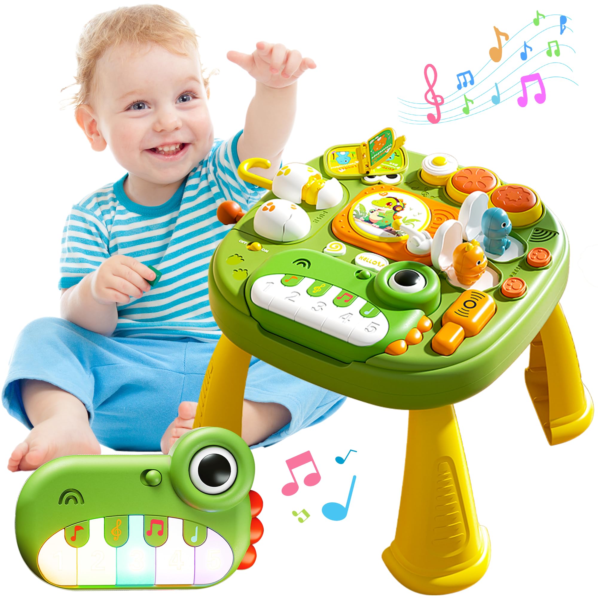 Amazon.com: Baby & Toddler Toy Learning Table with Music & Activities ...