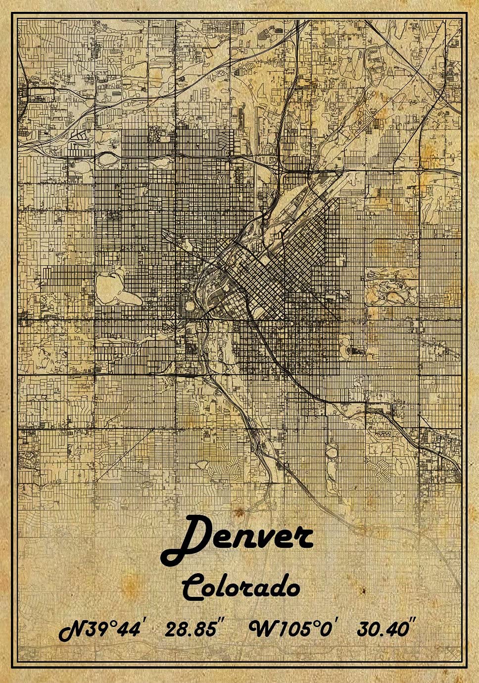 Mapa De Ciudades De Colorado Modern City Map Colorado Springs CO