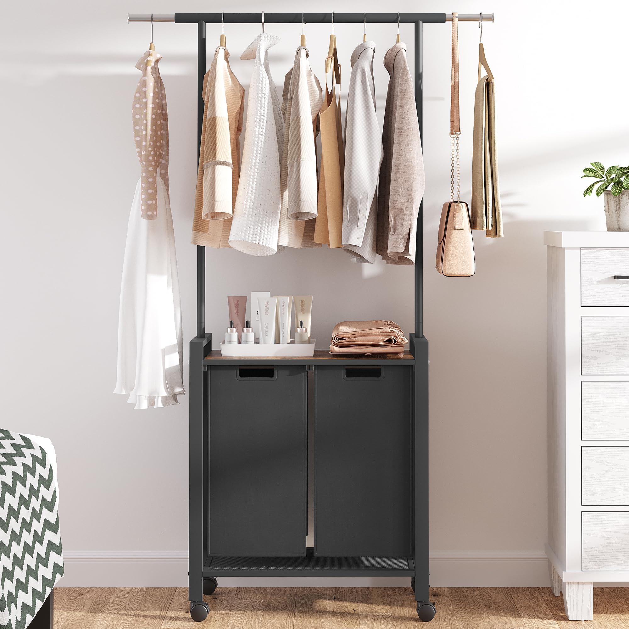 Amazon.com: IDEALHOUSE Laundry Sorter, Rolling Laundry Hamper with ...