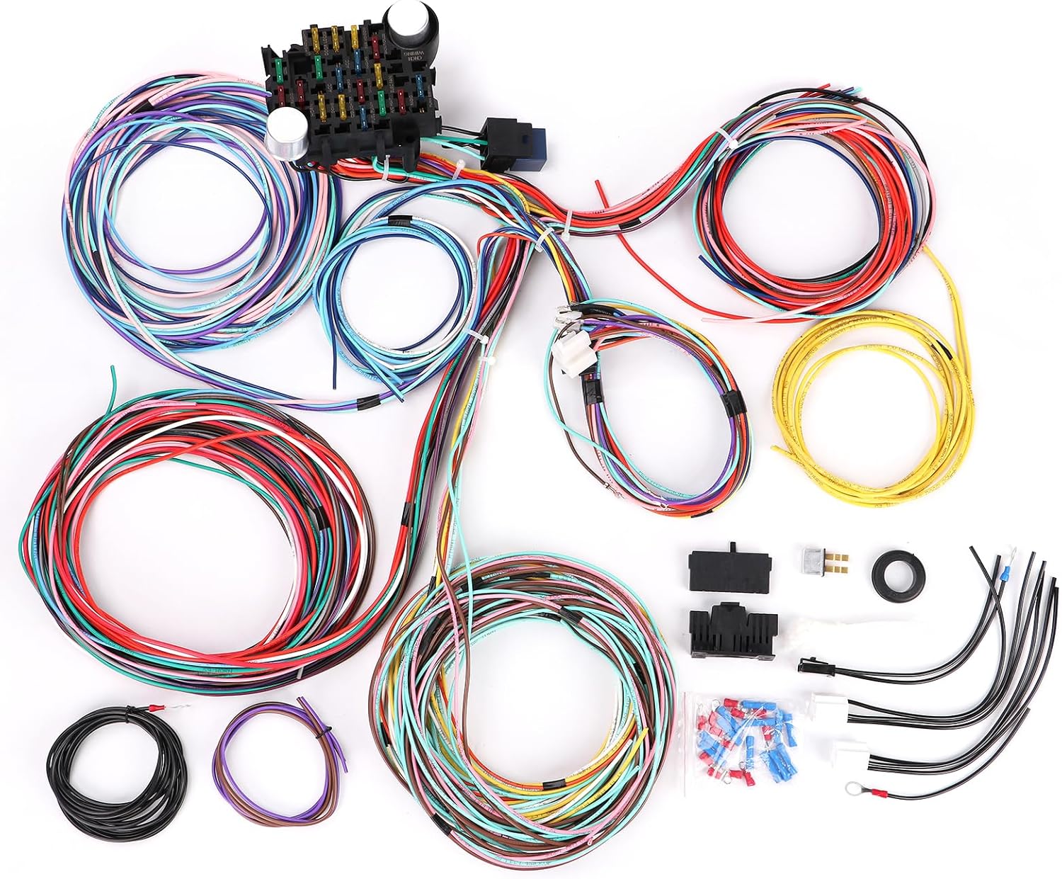 Amazon.com: 21 Circuit Wiring Harness Universal for Street Muscle Car ...