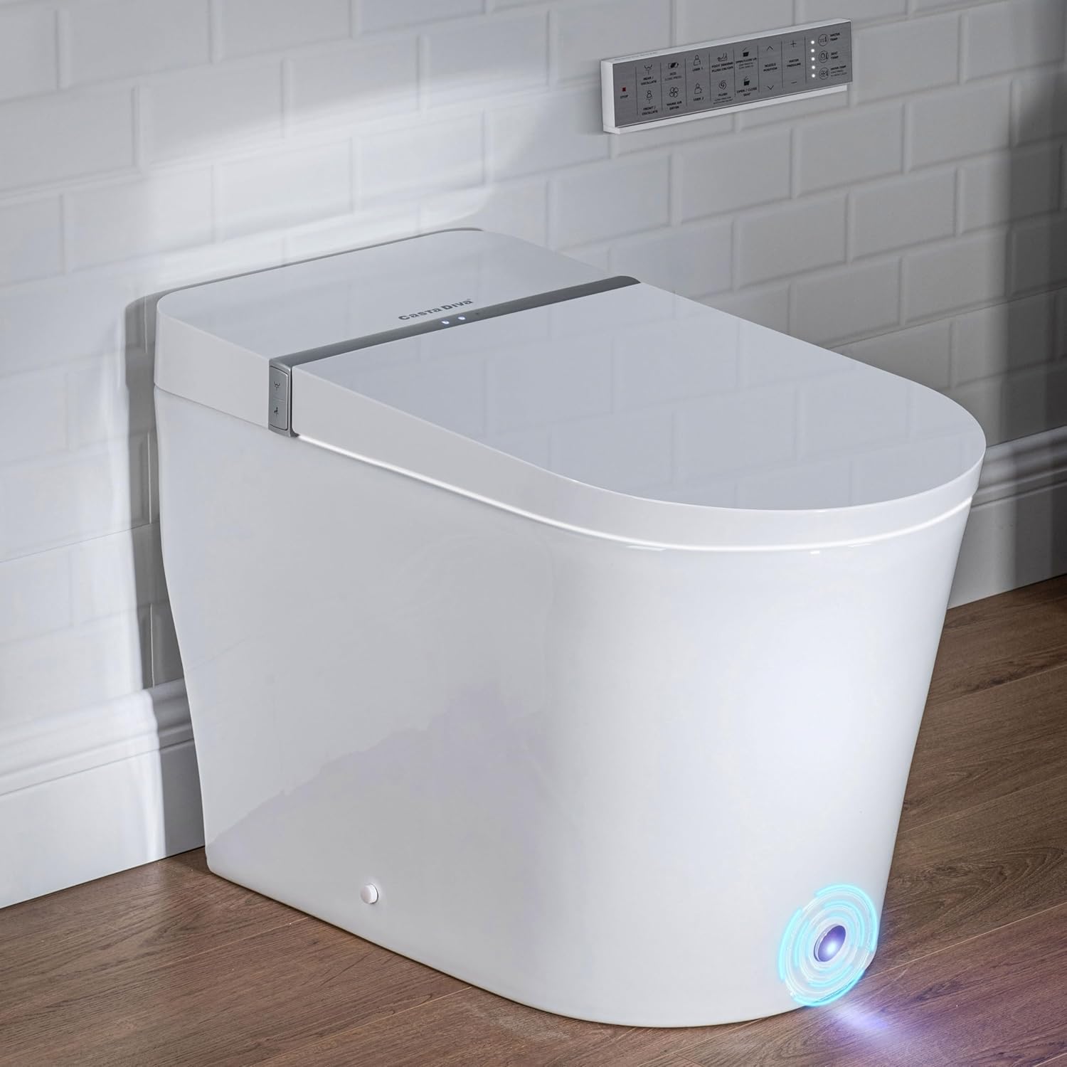 Casta Diva Smart Toilet with Built-in Bidet, Hands-Free Auto Open/Close ...