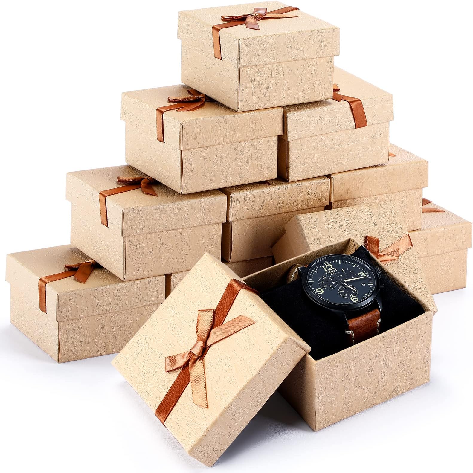 Amazon.com: 12 Pieces Small Gift Boxes 3.5 Inch Necklace Earring Ring ...