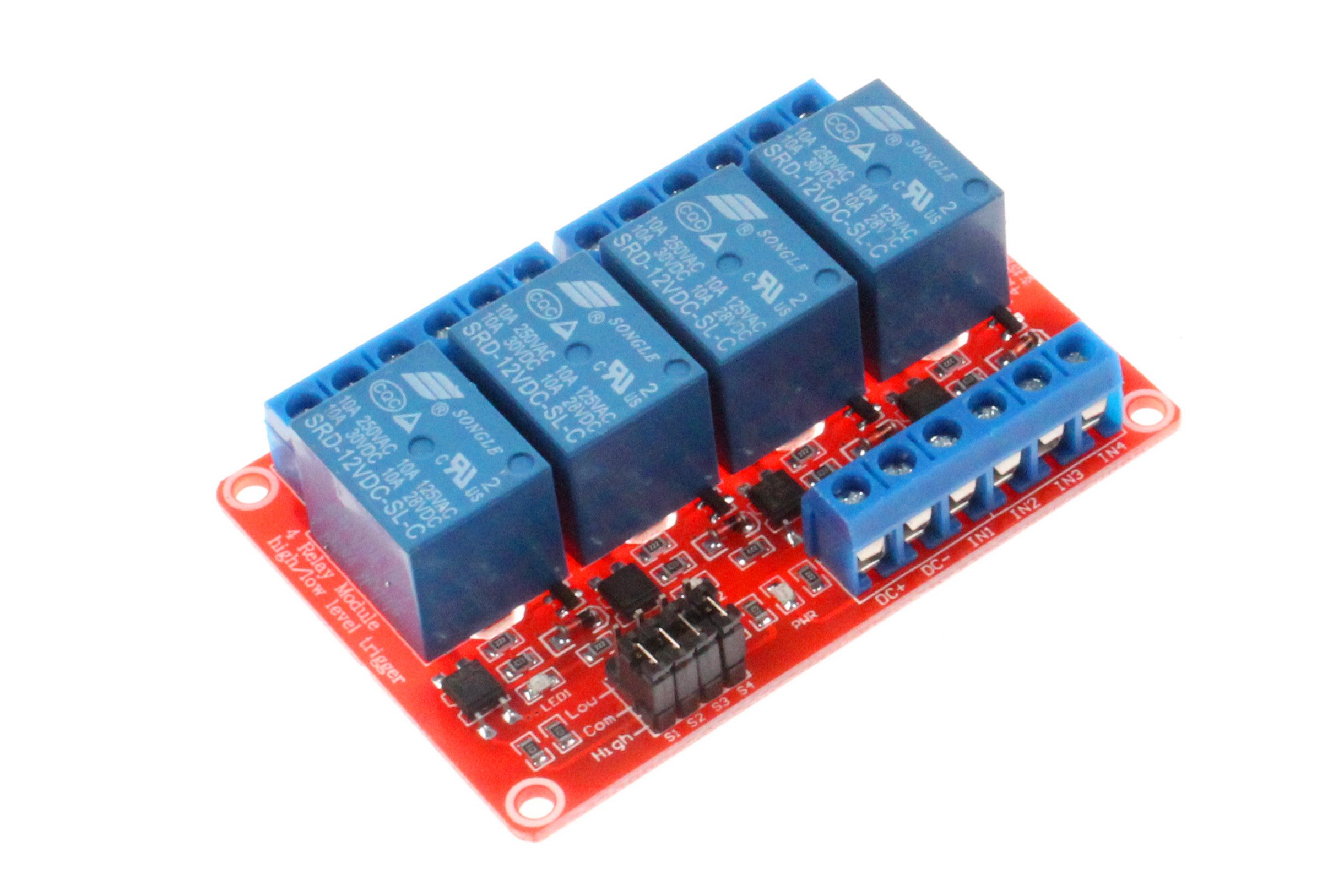 Snapklik.com : NOYITO 4 Channel Relay Module High Low Level Trigger