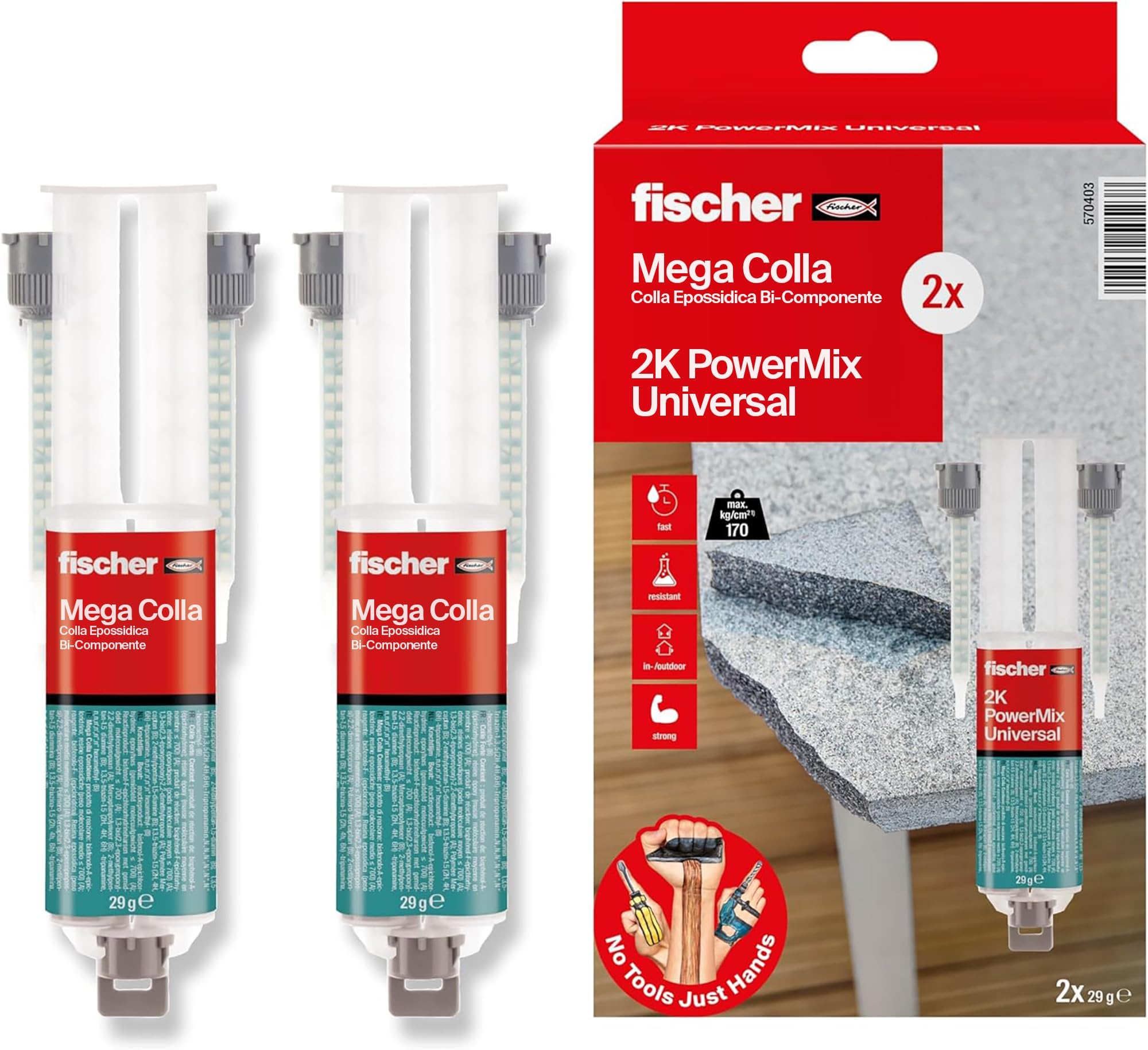 Pattex Power Epoxy Saldatutto Mix 5 minuti, forte colla epossidica ...