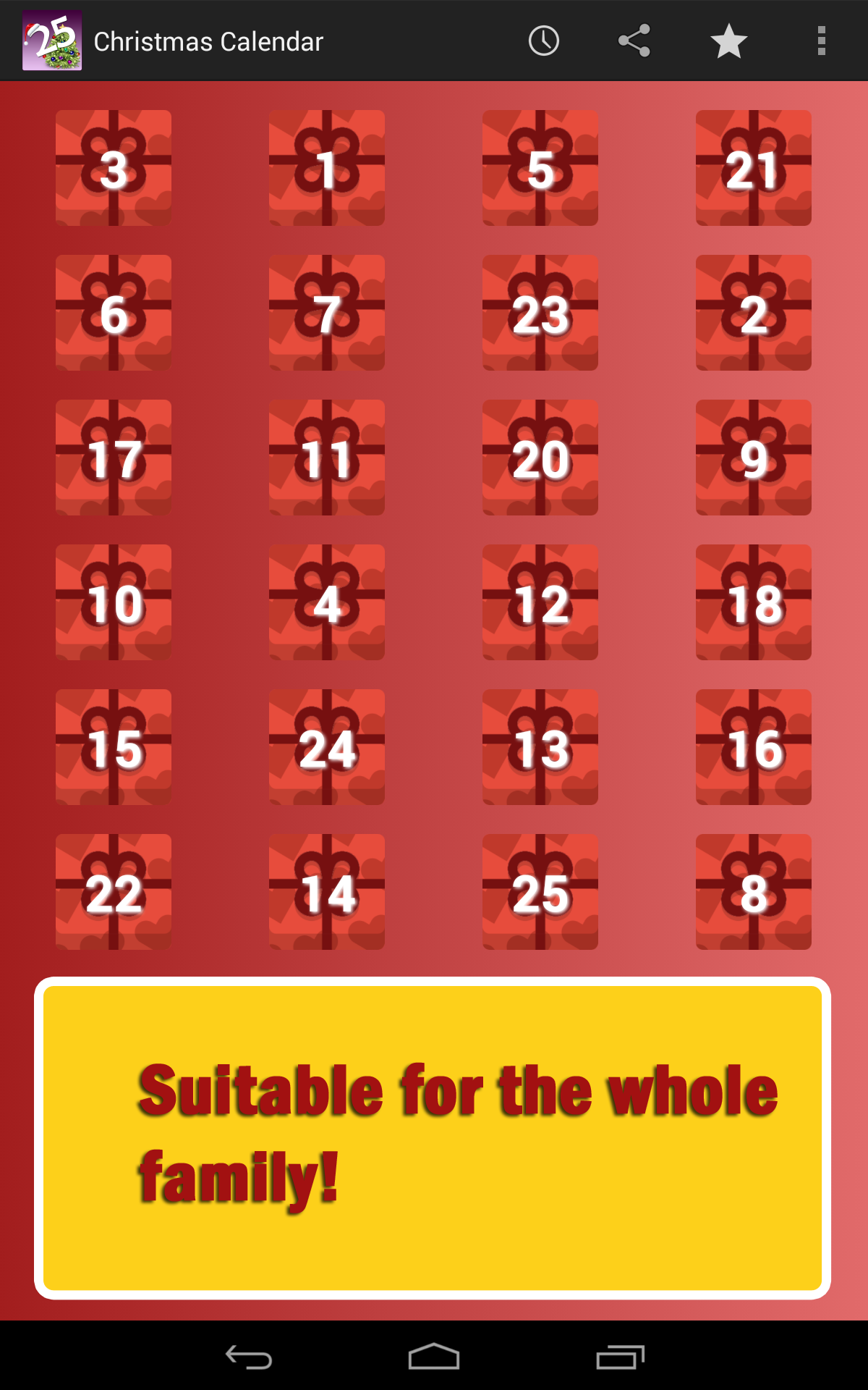 Christmas Calendar 2013 (Advent) - App on Amazon Appstore