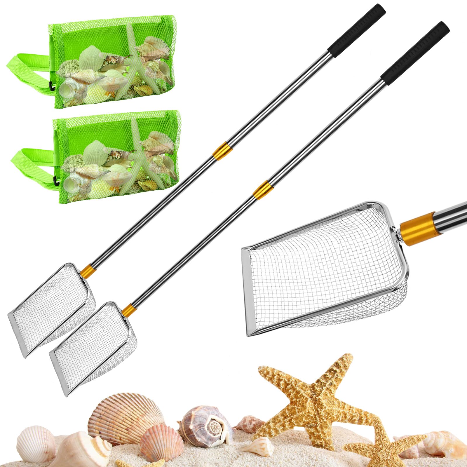 Amazon.com: MARFOREVER 2 Pieces Shark Tooth Sifter, Beach Sand Sifter ...