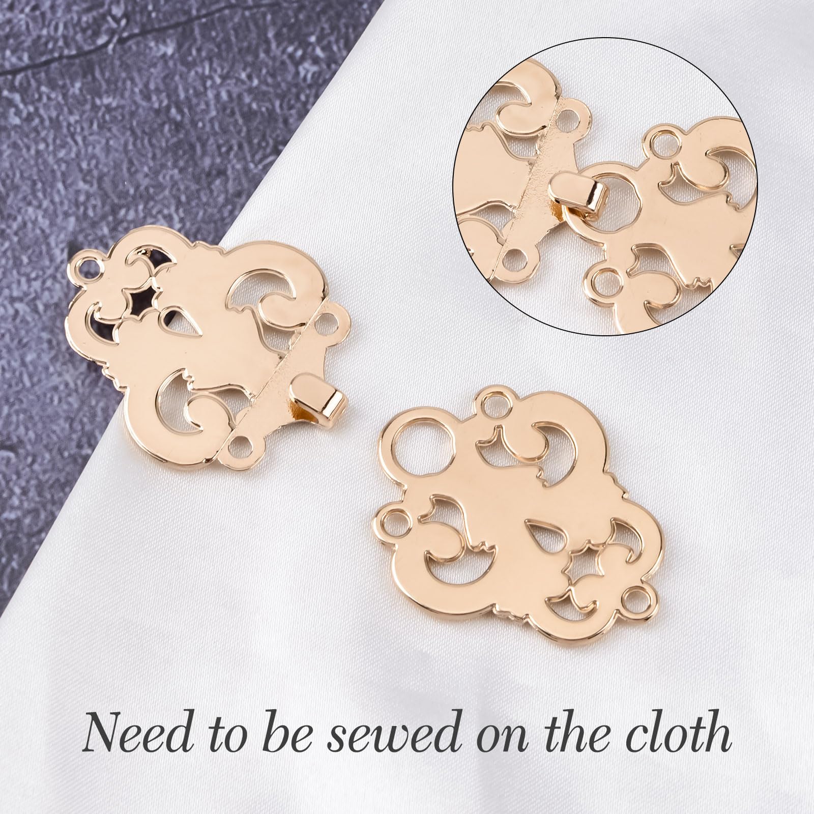 Snapklik.com : Cloak Clasp Fasteners, 2 Pairs Vintage Cape Clasps Swirl ...
