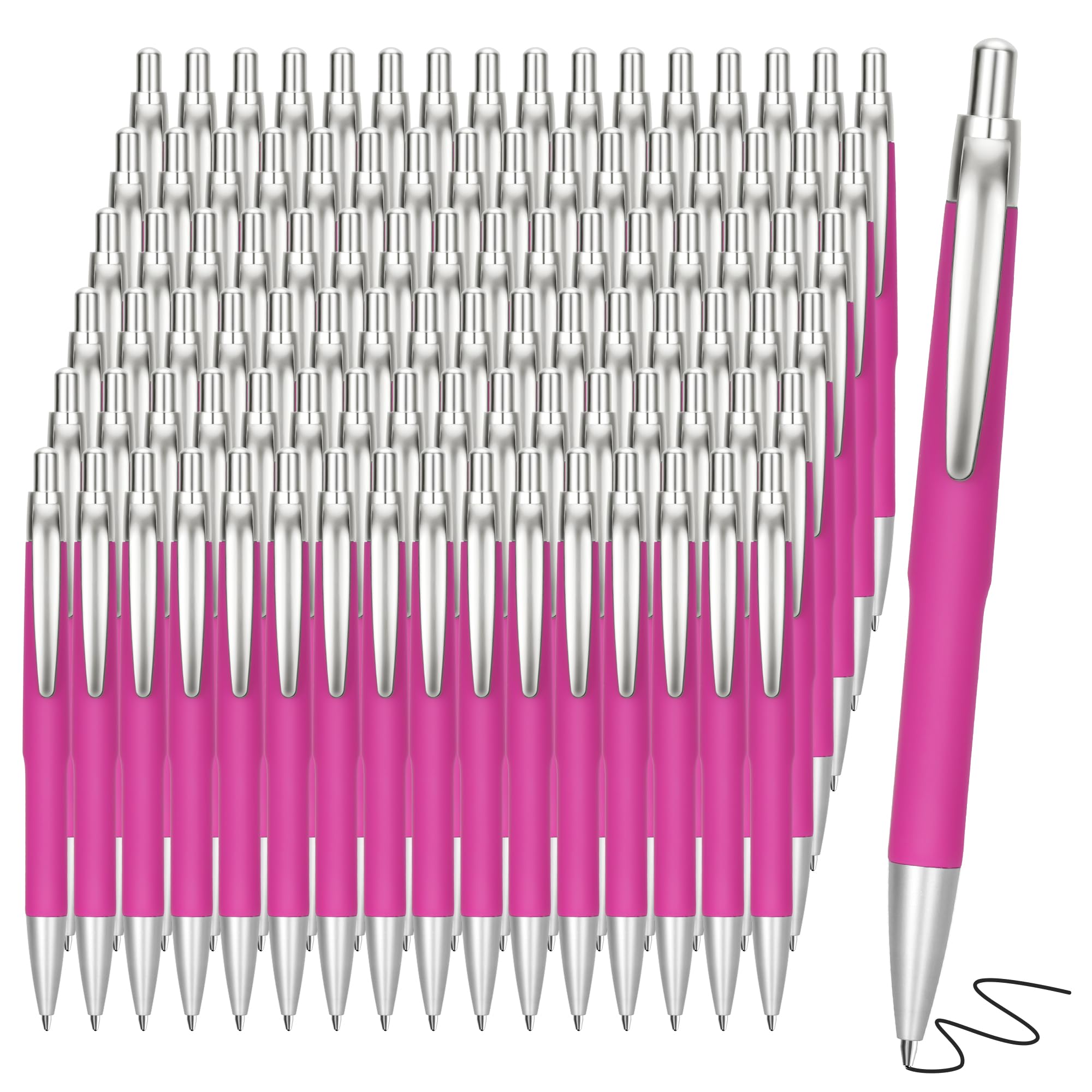 Amazon.com : deegtran Black Ink Pens Bulk, 100 Pack No Bleed Rose Red ...