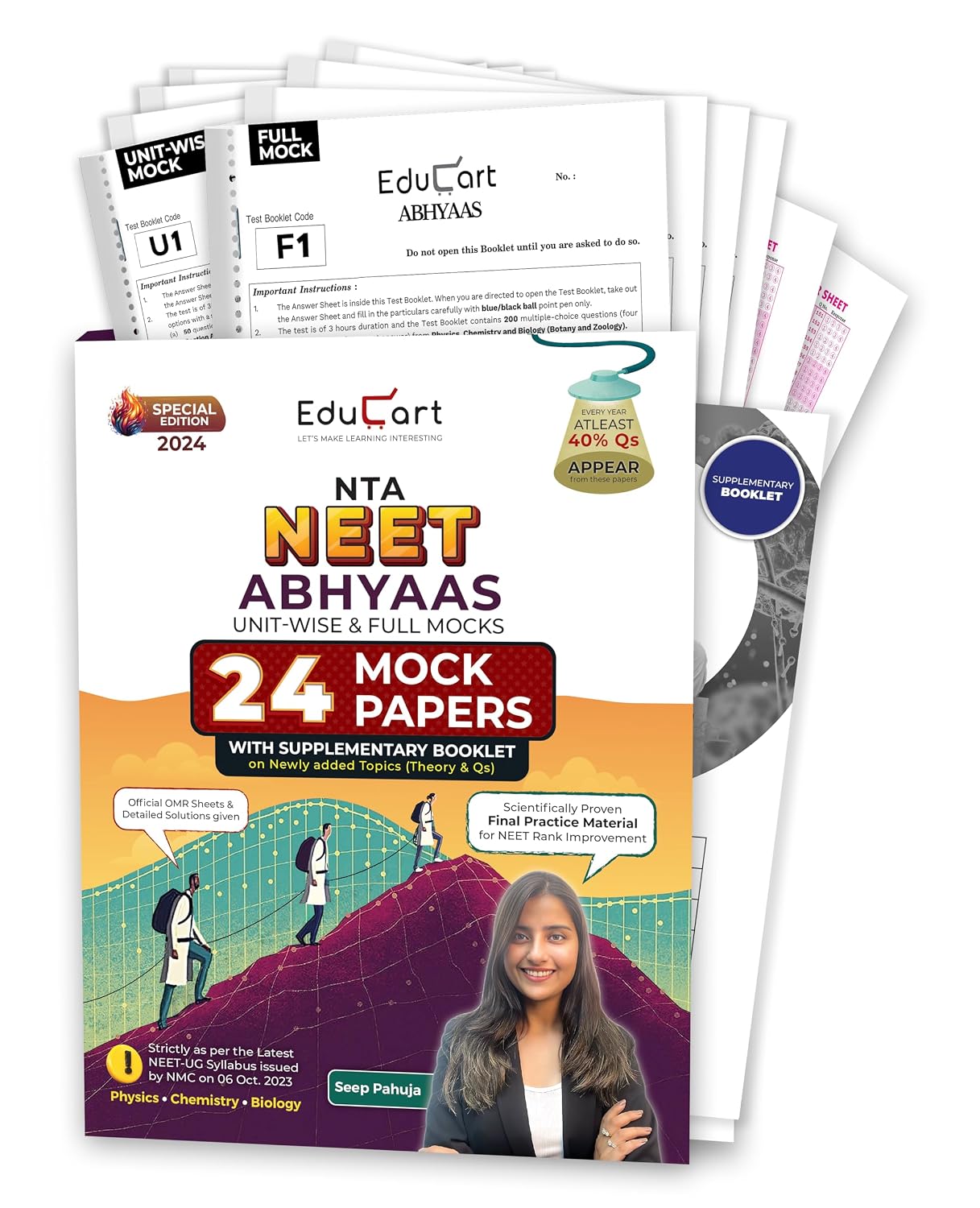 Educart Abhyaas NEET UG Mock Test Papers 2024 Final Booklets - New Full ...
