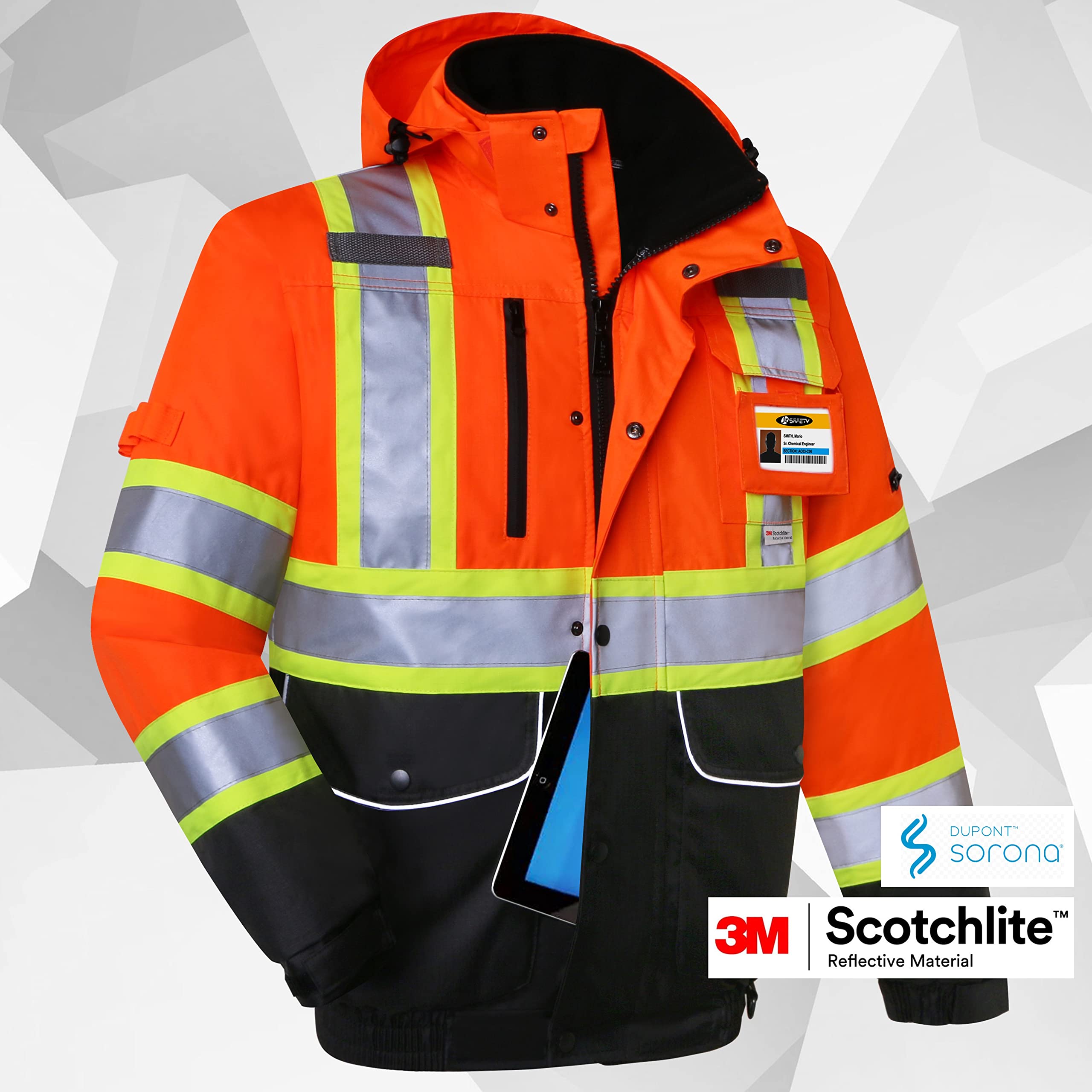Snapklik.com : JKSafety 10 Pockets Hi-Vis Waterproof 3M Reflective ...